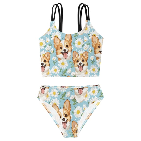 BZSMCE Swimsuit 2-Piece Tank Swimming Wear Quick Dry Bathing Suit-Cute ...