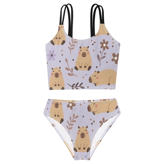 BZSMCE Swimsuit 2-Piece Tank Swimming Wear Quick Dry Bathing Suit-Cute ...