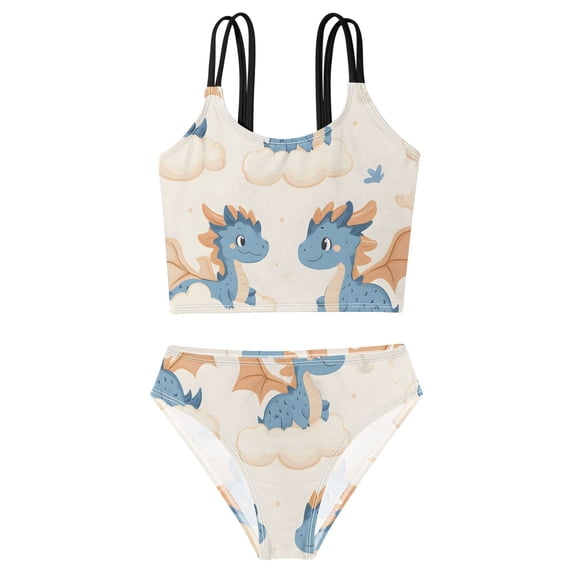 BZSMCE Swimsuit 2-Piece Tank Swimming Wear Quick Dry Bathing Suit-Cute ...