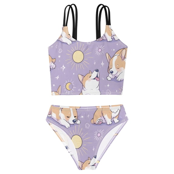 BZSMCE Swimsuit 2-Piece Tank Swimming Wear Quick Dry Bathing Suit-Cute ...