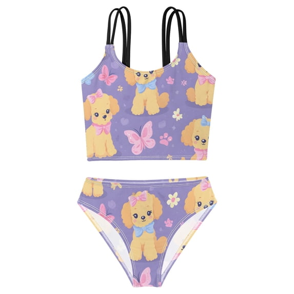 BZSMCE Swimsuit 2-Piece Tank Swimming Wear Quick Dry Bathing Suit-Dog ...