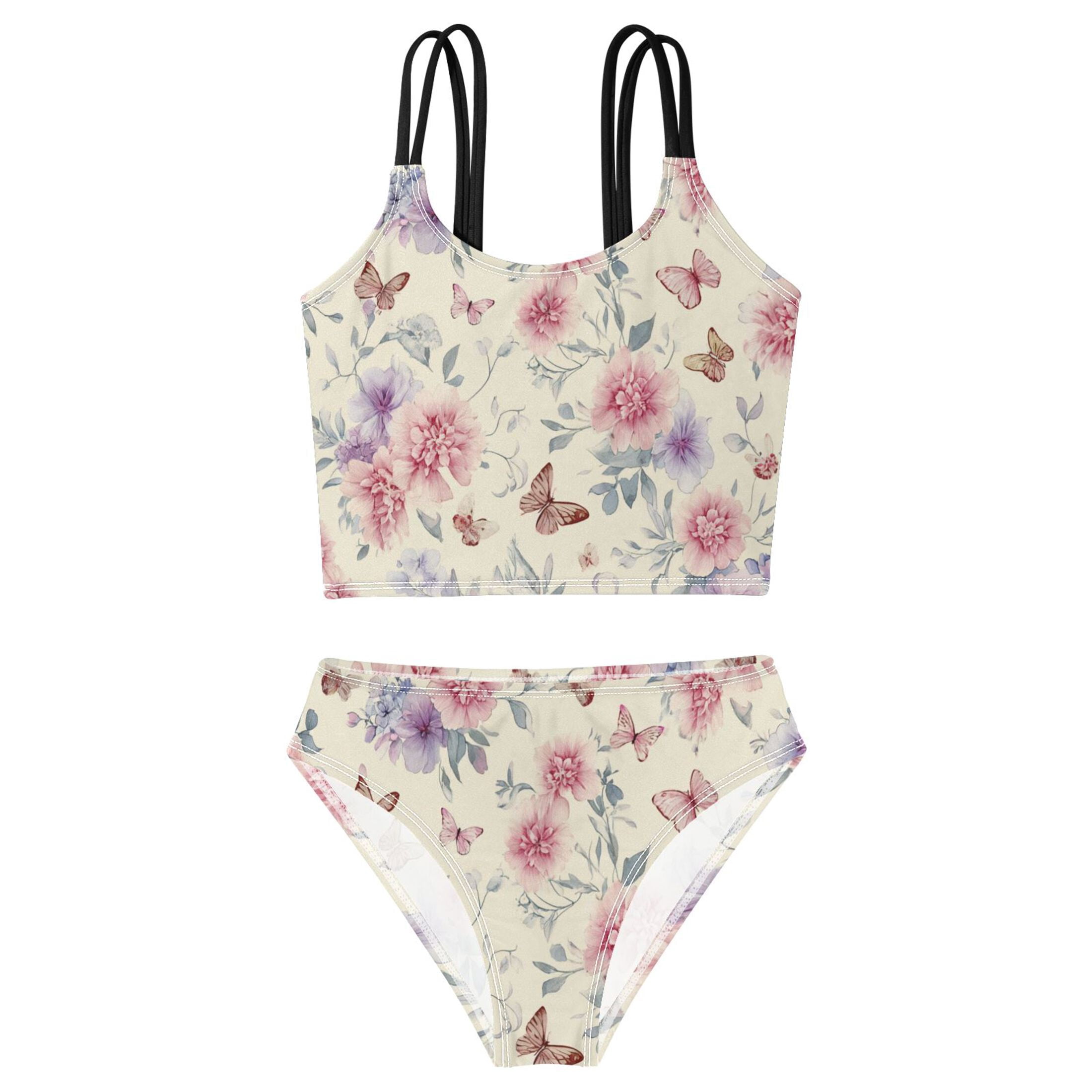 BZSMCE Swimsuit 2-Piece Tank Swimming Wear Quick Dry Bathing Suit ...