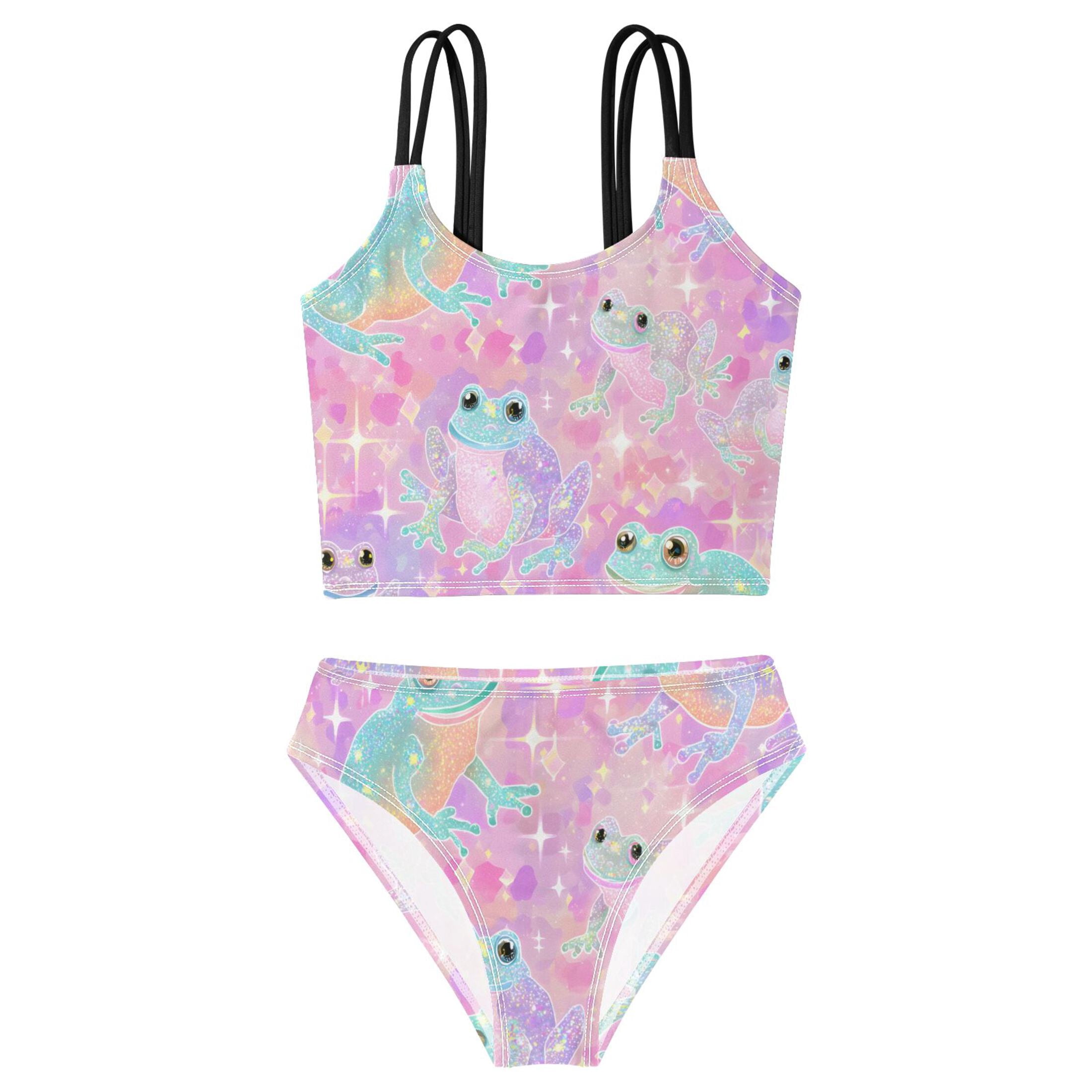BZSMCE Swimsuit 2-Piece Tank Swimming Wear Quick Dry Bathing Suit-Frog ...