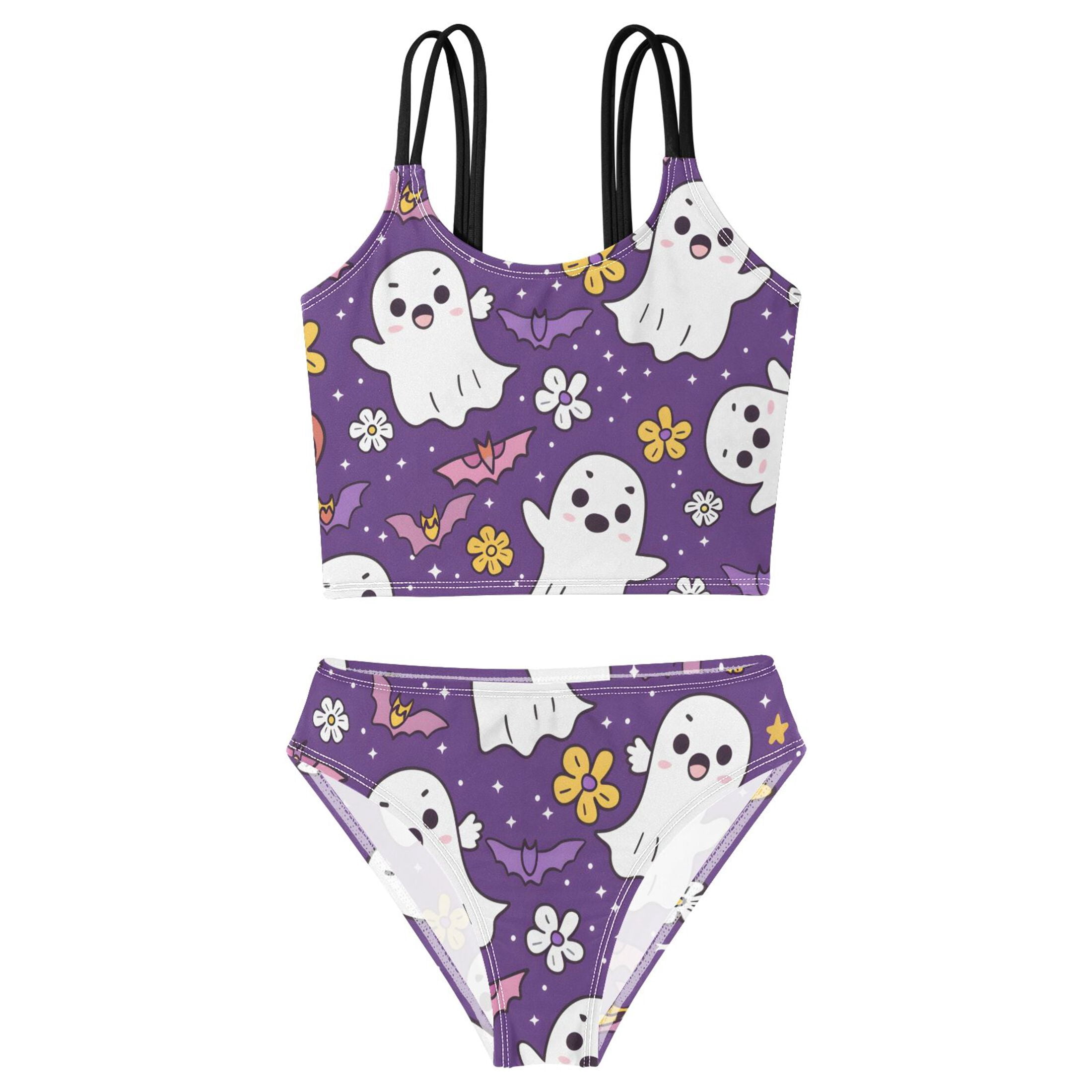 BZSMCE Swimsuit 2-Piece Tank Swimming Wear Quick Dry Bathing Suit-Ghost ...