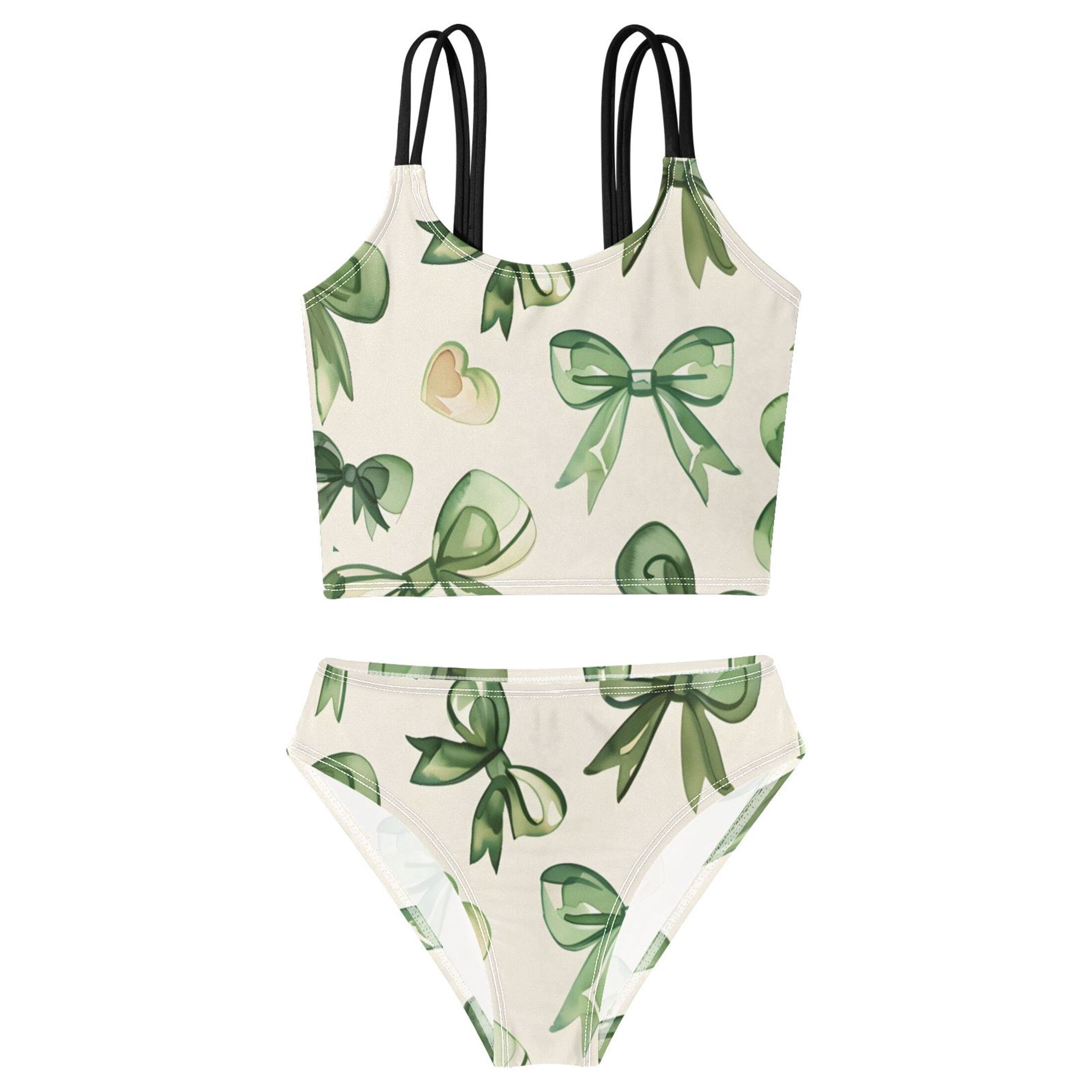 BZSMCE Swimsuit 2-Piece Tank Swimming Wear Quick Dry Bathing Suit-Green ...