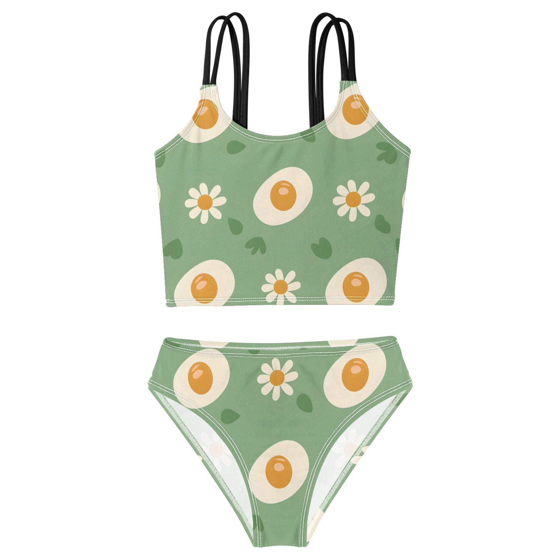 BZSMCE Swimsuit 2-Piece Tank Swimming Wear Quick Dry Bathing Suit-Green ...
