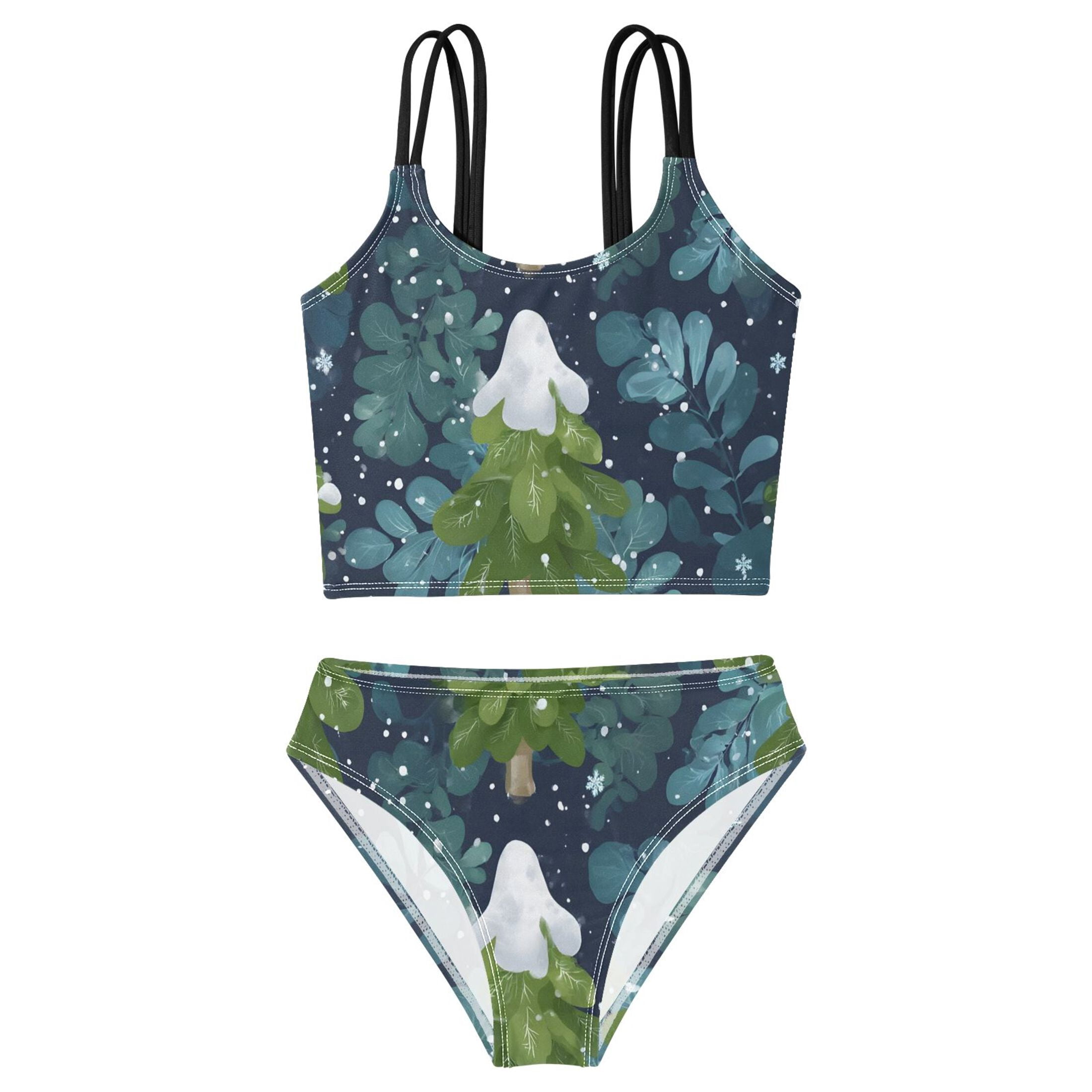 BZSMCE Swimsuit 2-Piece Tank Swimming Wear Quick Dry Bathing Suit-Green ...