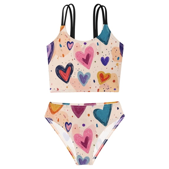 BZSMCE Swimsuit 2-Piece Tank Swimming Wear Quick Dry Bathing Suit-Hand ...