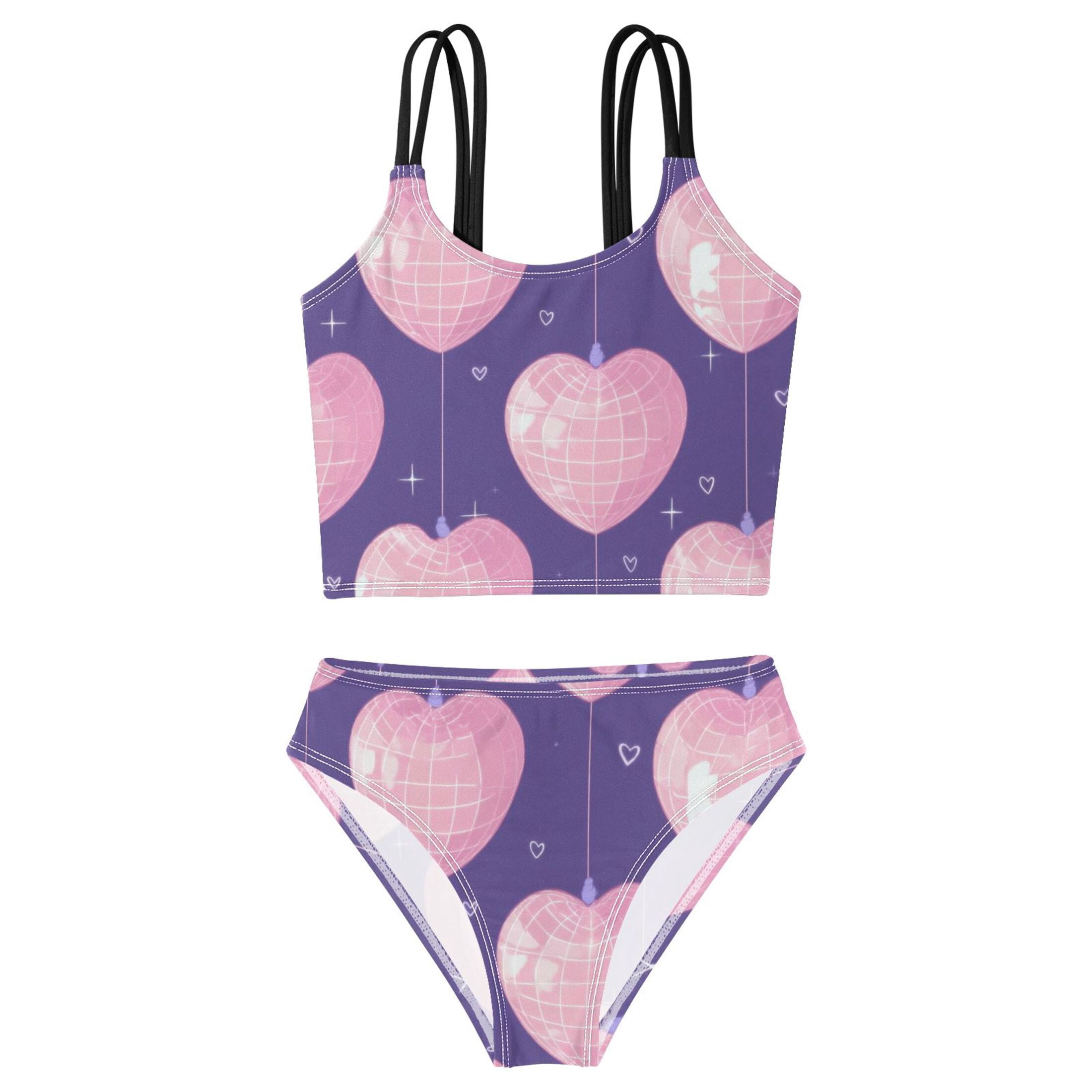 BZSMCE Swimsuit 2-Piece Tank Swimming Wear Quick Dry Bathing Suit-Heart ...