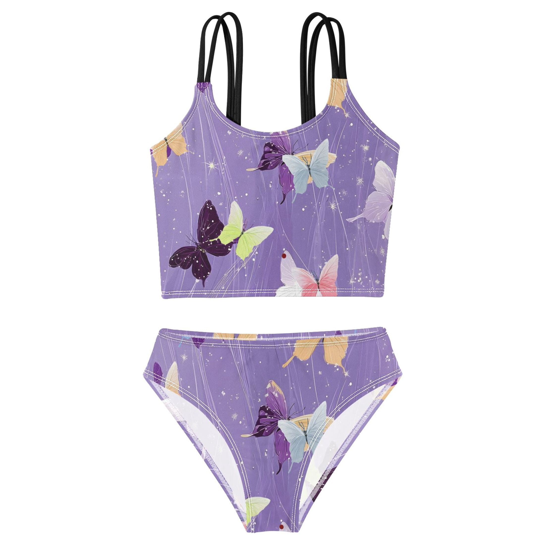 BZSMCE Swimsuit 2-Piece Tank Swimming Wear Quick Dry Bathing Suit-Line ...