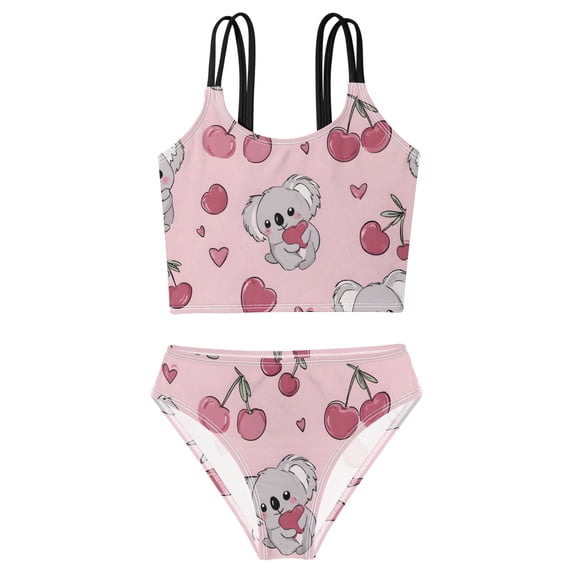 BZSMCE Swimsuit 2-Piece Tank Swimming Wear Quick Dry Bathing Suit-Love ...