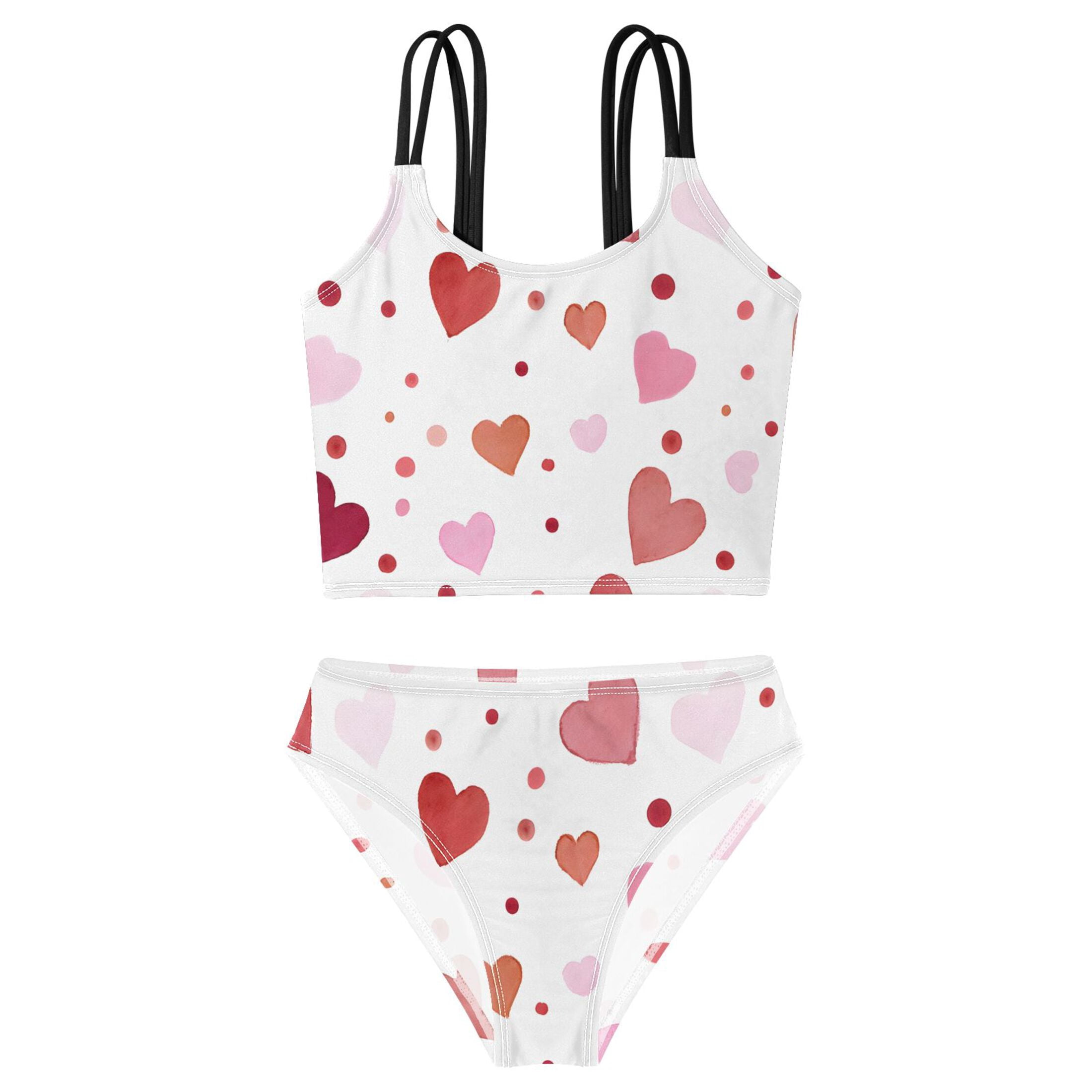 BZSMCE Swimsuit 2-Piece Tank Swimming Wear Quick Dry Bathing Suit-Love ...