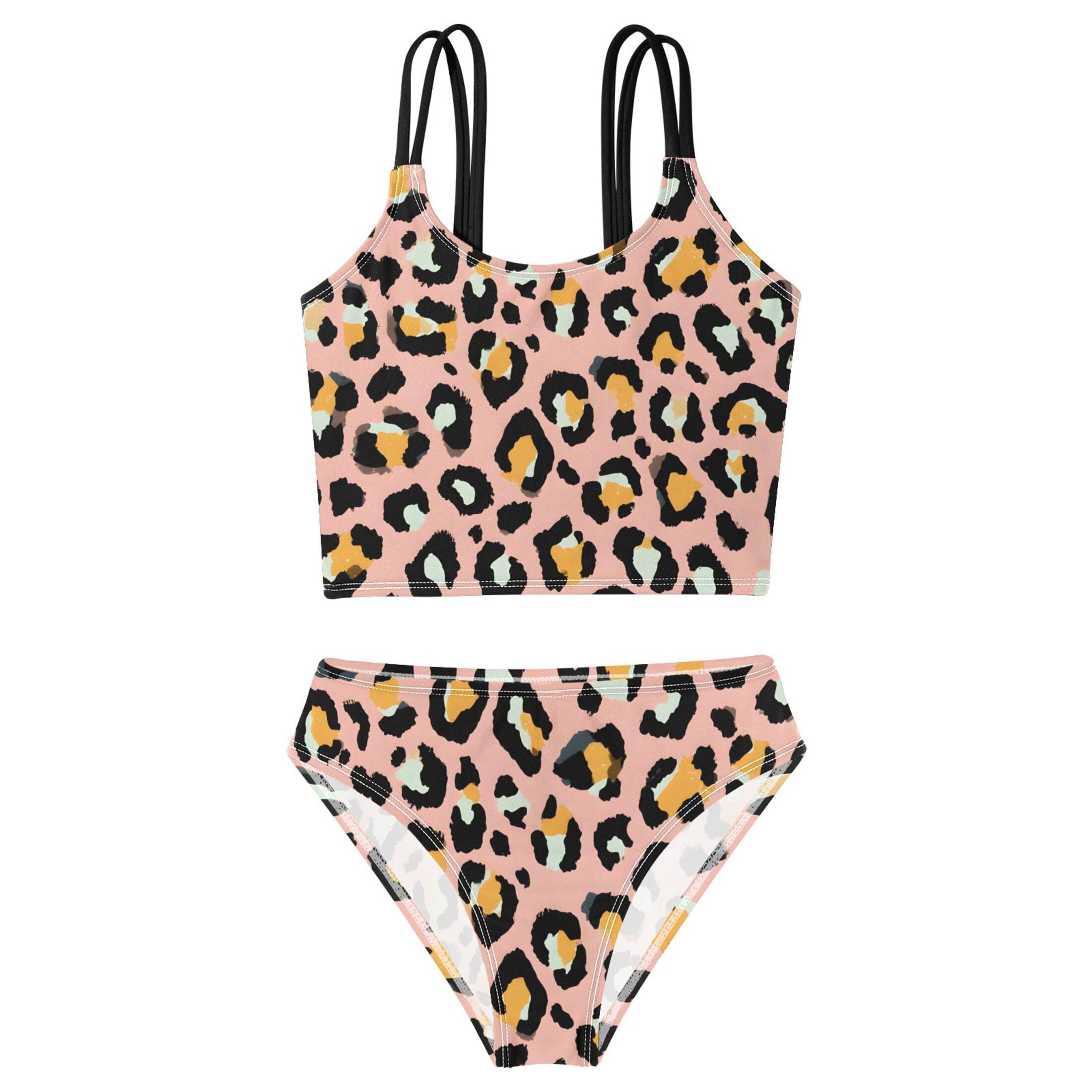 BZSMCE Swimsuit 2-Piece Tank Swimming Wear Quick Dry Bathing Suit-Pink ...