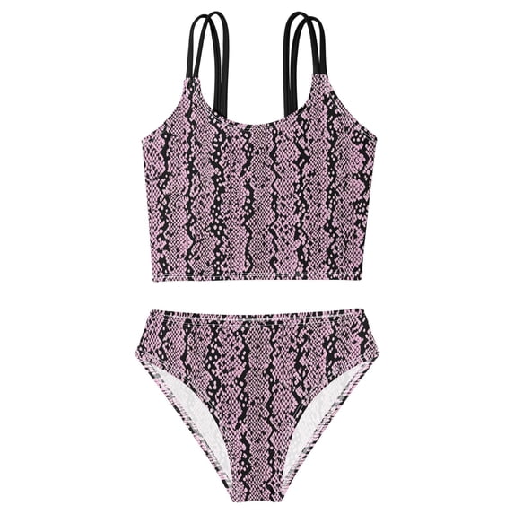 BZSMCE Swimsuit 2-Piece Tank Swimming Wear Quick Dry Bathing Suit-Pink ...