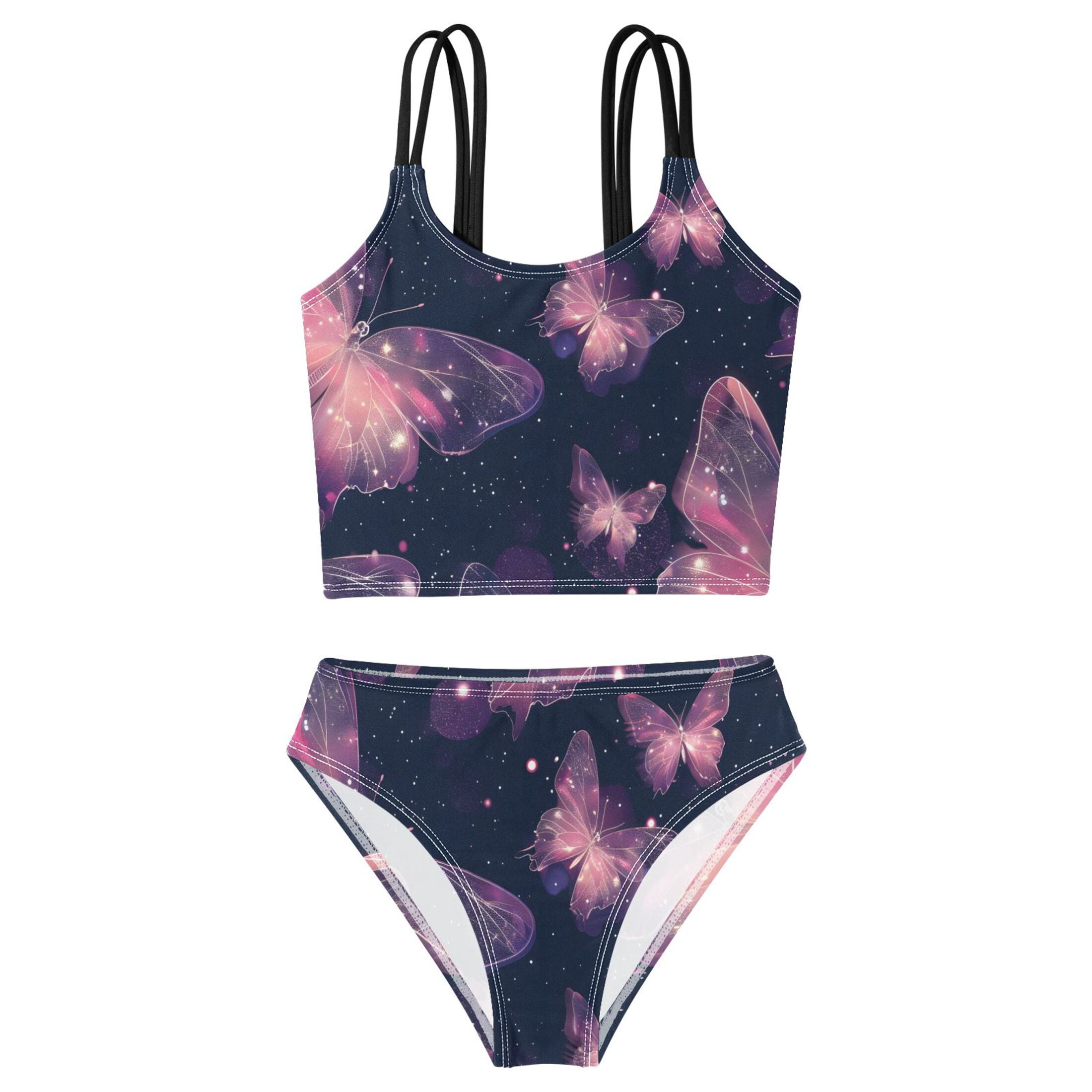 BZSMCE Swimsuit 2-Piece Tank Swimming Wear Quick Dry Bathing Suit-Pink ...