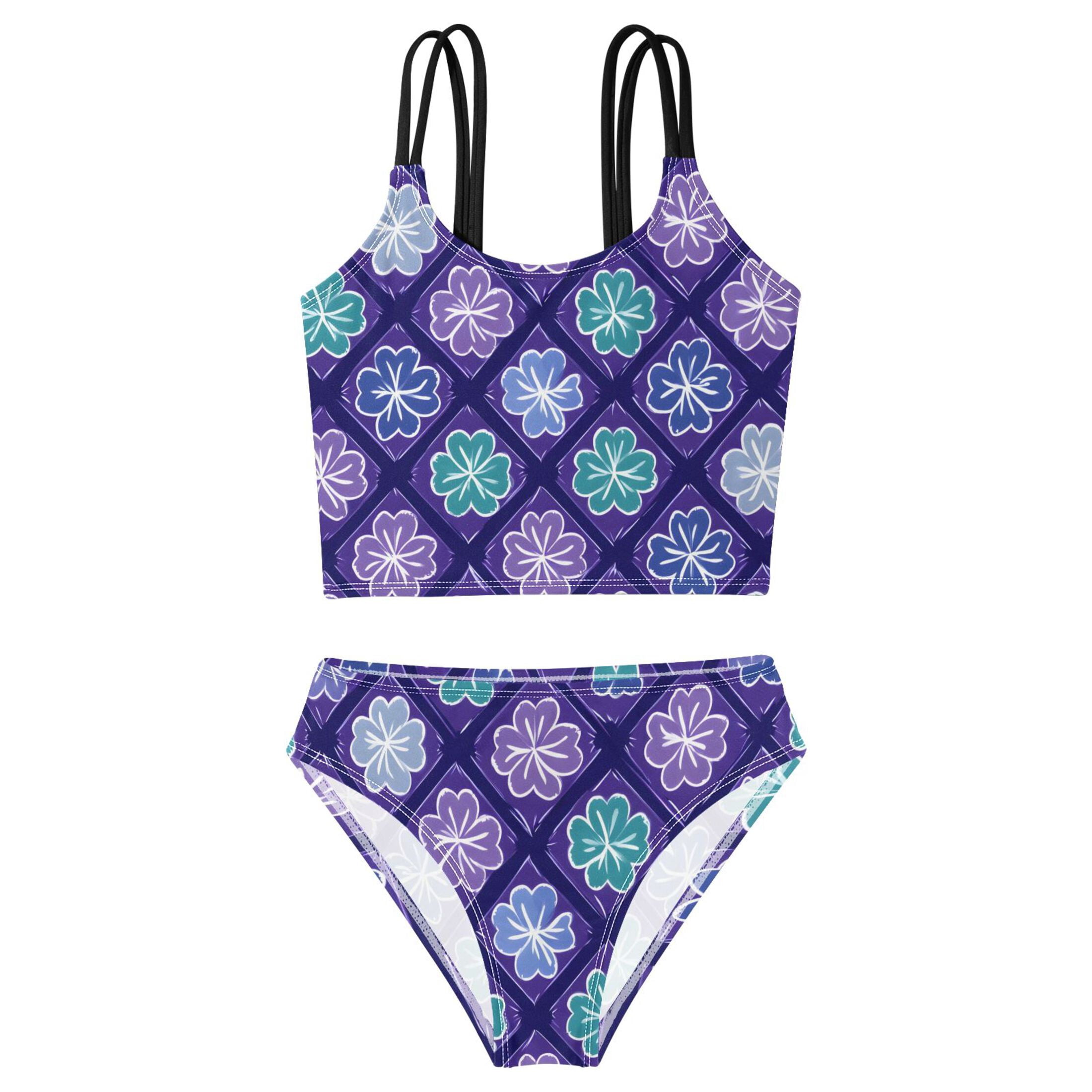 BZSMCE Swimsuit 2-Piece Tank Swimming Wear Quick Dry Bathing Suit ...
