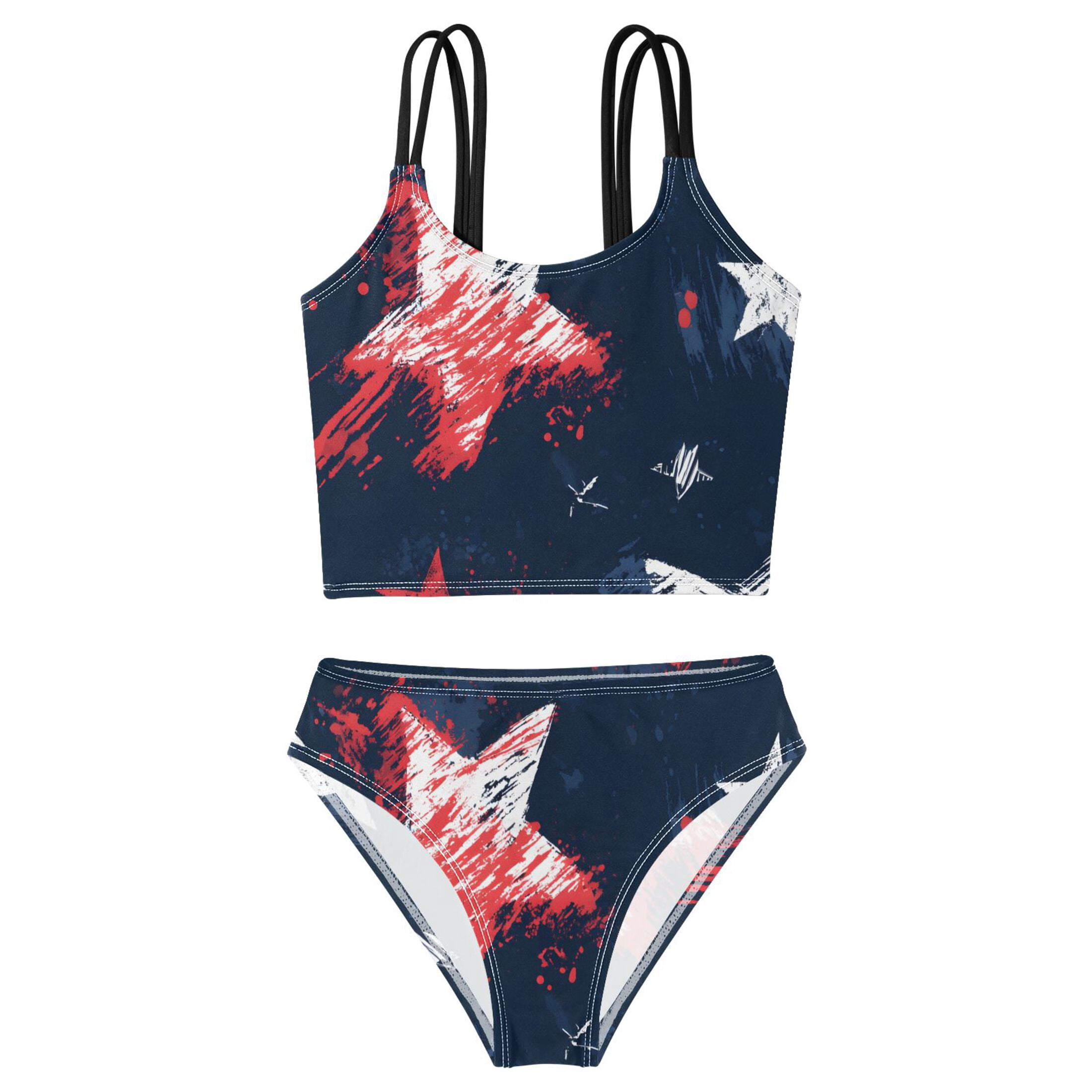 BZSMCE Swimsuit 2-Piece Tank Swimming Wear Quick Dry Bathing Suit-Retro ...