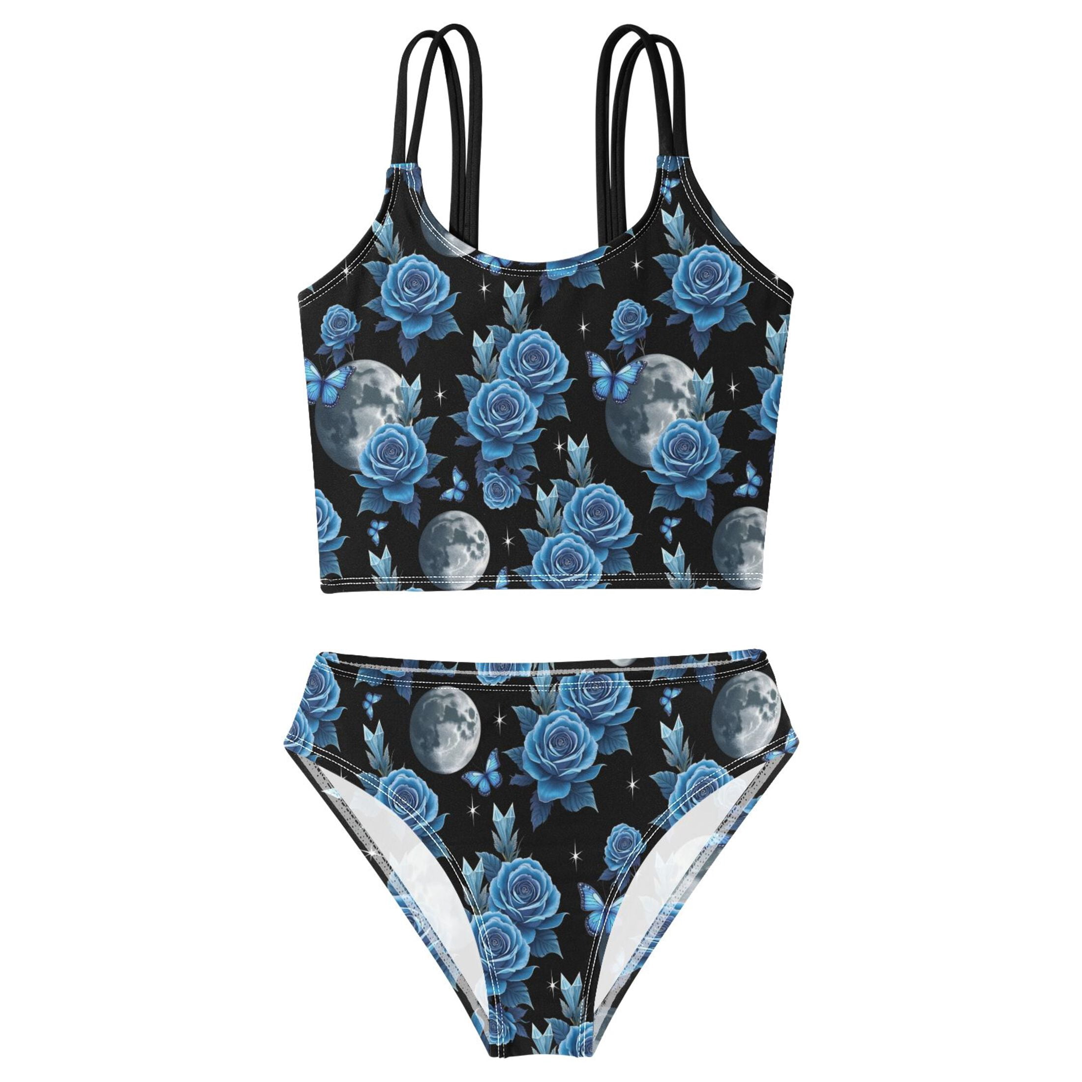 BZSMCE Swimsuit 2-Piece Tank Swimming Wear Quick Dry Bathing Suit-Rose ...