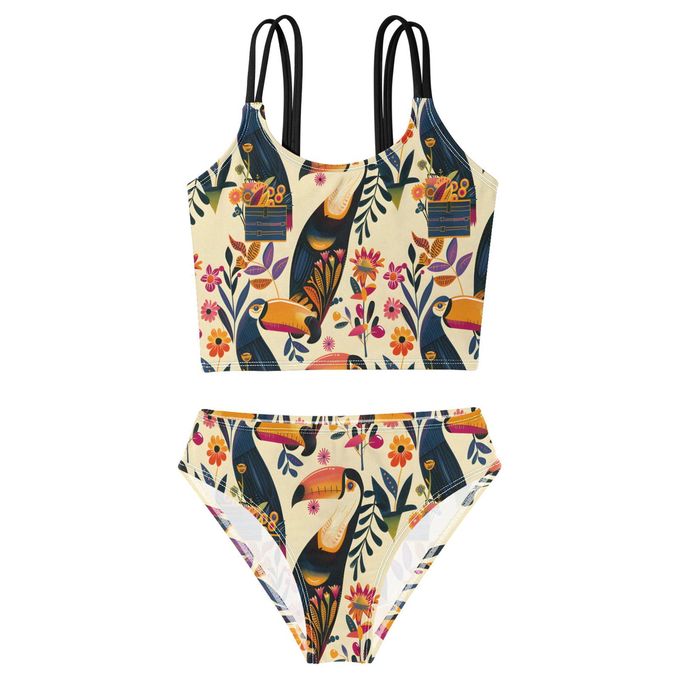 BZSMCE Swimsuit 2-Piece Tank Swimming Wear Quick Dry Bathing Suit ...