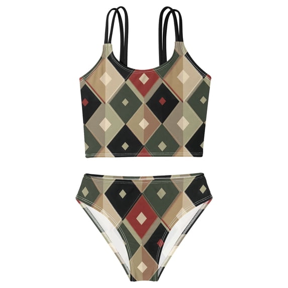 BZSMCE Swimsuit 2-Piece Tank Swimming Wear Quick Dry Bathing Suit ...
