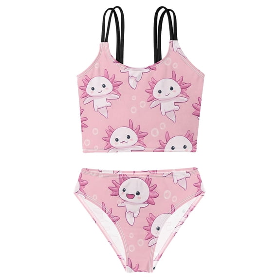 BZSMCE Swimsuit 2-Piece Tank Swimming Wear Quick Dry Bathing Suit-White ...