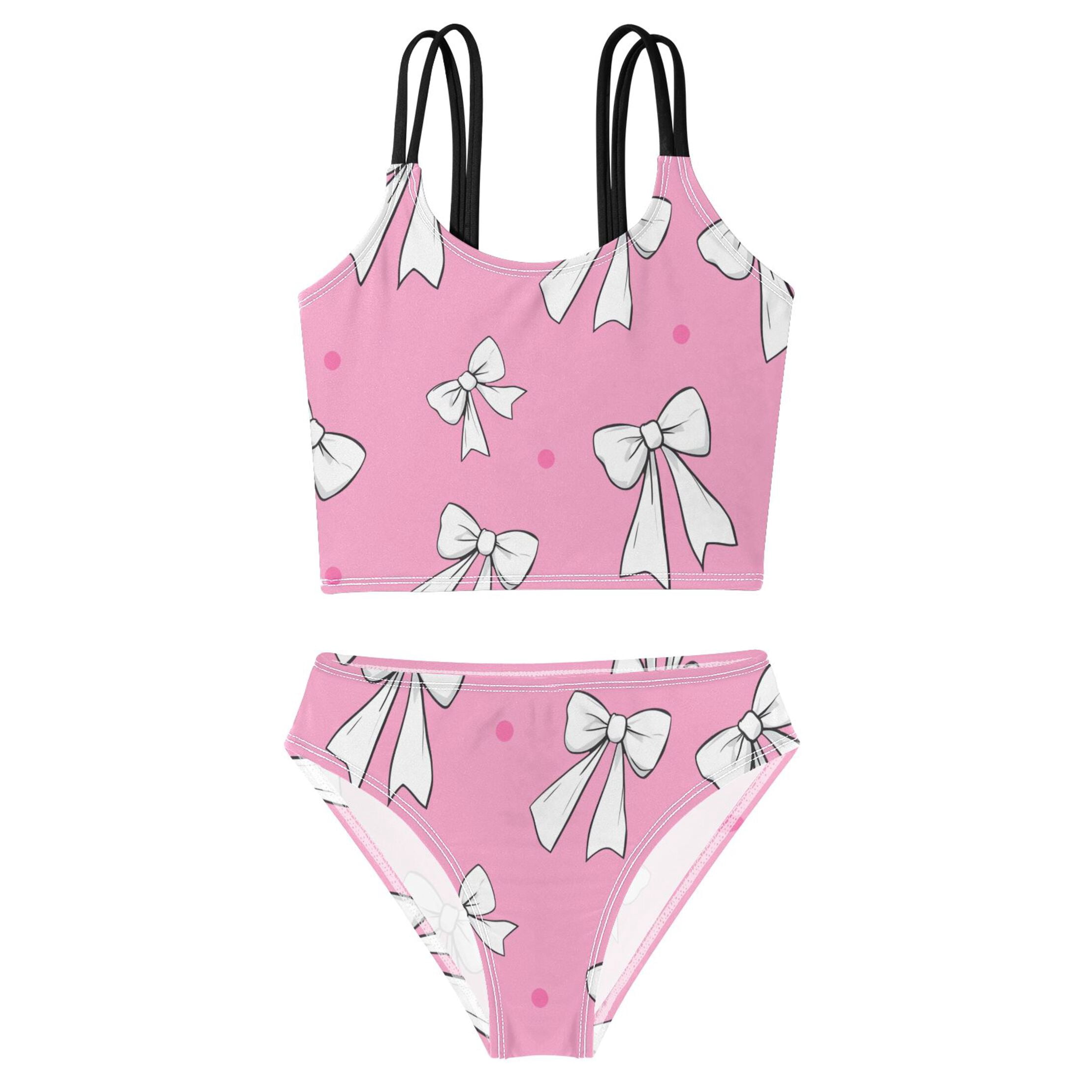 BZSMCE Swimsuit 2-Piece Tank Swimming Wear Quick Dry Bathing Suit-White ...