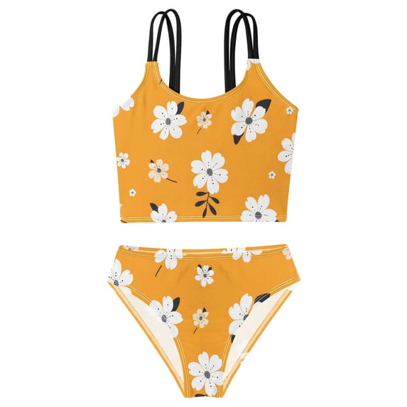 BZSMCE Swimsuit 2-Piece Tank Swimming Wear Quick Dry Bathing Suit-White ...