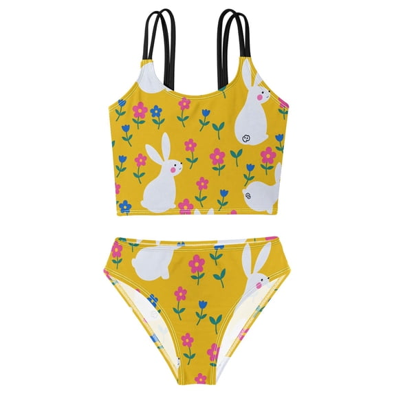 BZSMCE Swimsuit 2-Piece Tank Swimming Wear Quick Dry Bathing Suit-White ...