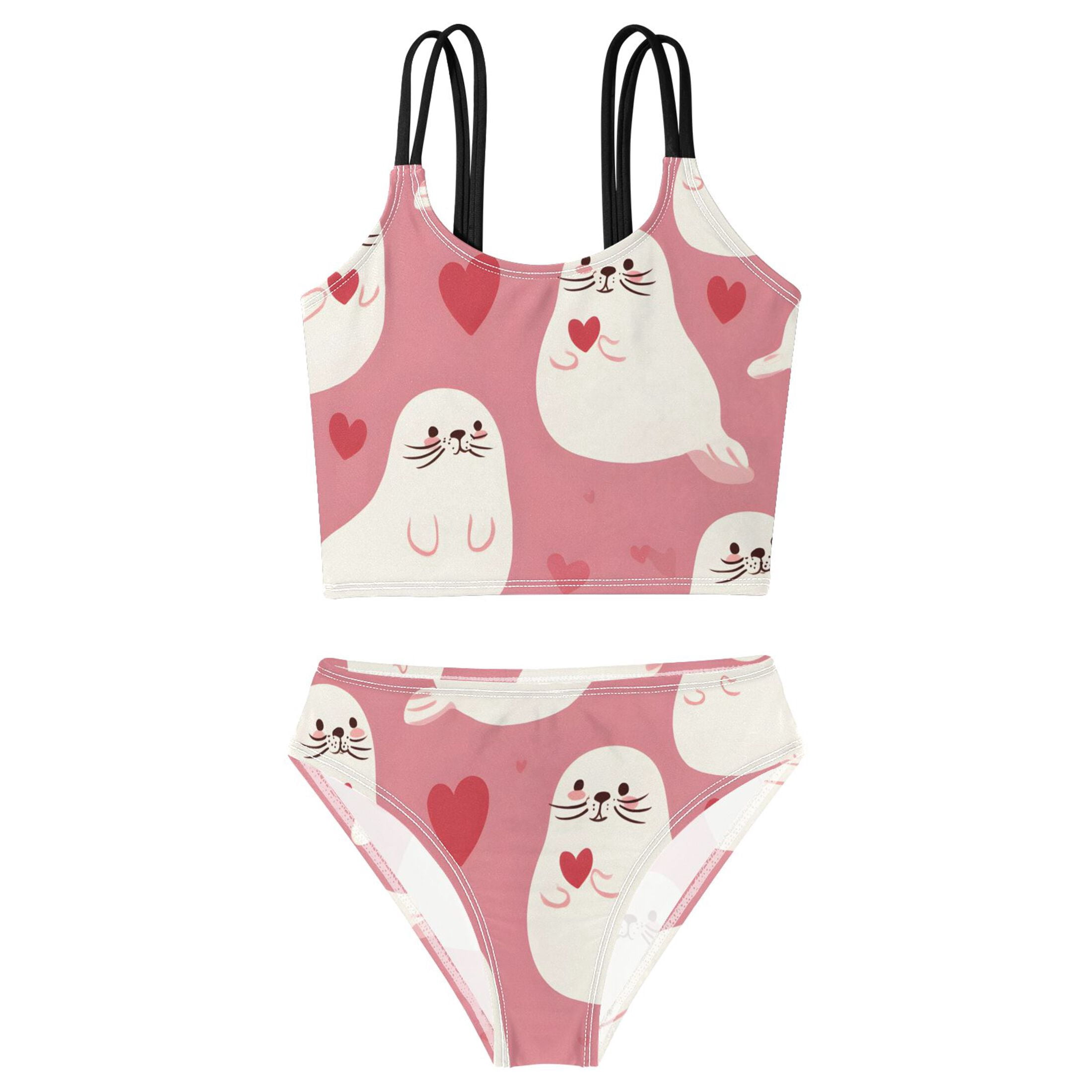 BZSMCE Swimsuit 2-Piece Tank Swimming Wear Quick Dry Bathing Suit-White ...