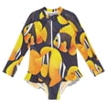 BZSMCE Swimwear Fish Tile Pattern For Long Sleeve One-Piece Swimsuit ...