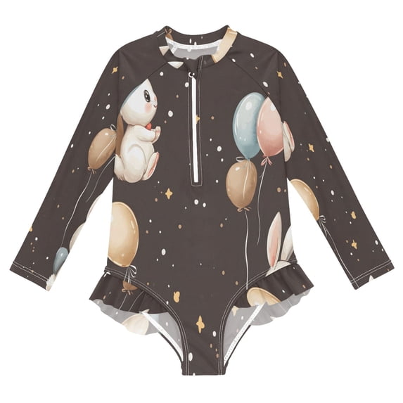 BZSMCE Swimwear Rabbit Balloon For Long Sleeve One-Piece Swimsuit UPF ...