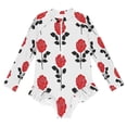 BZSMCE Swimwear Rose Tile Red Pattern For Long Sleeve One-Piece ...