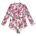 BZSMCE Swimwear Triangular Pizza Flower Pattern (2) For Long Sleeve One ...