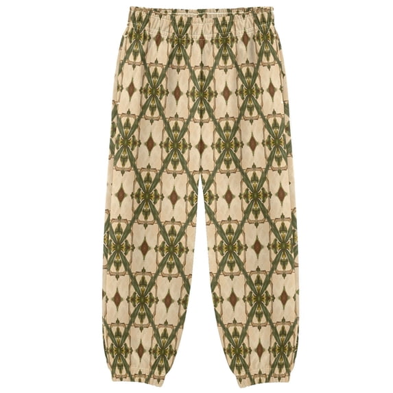 BZSMCE Symmetrical Pattern Print Elastic Waist Jogger Pants Lightweight ...