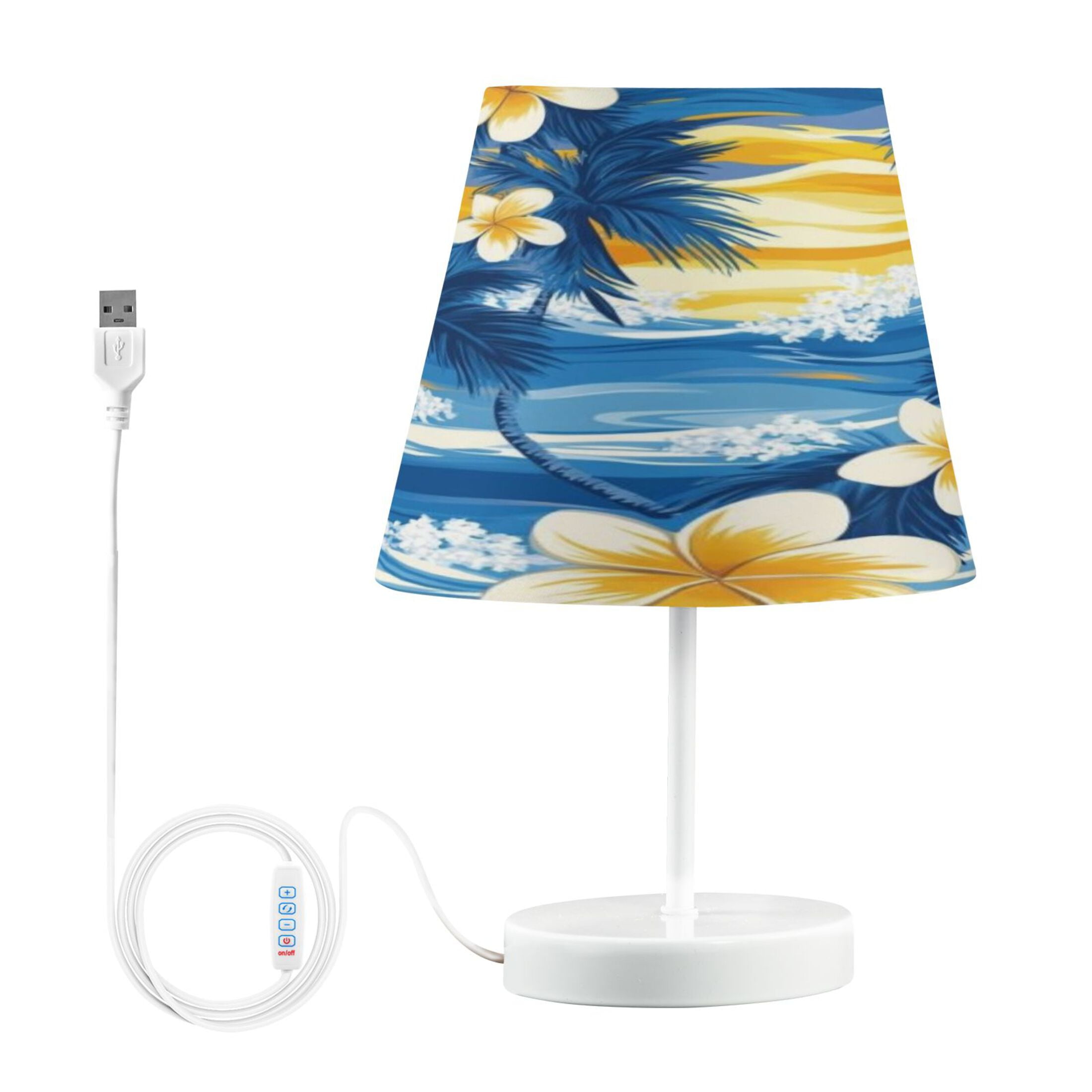 BZSMCE Table Lamp Creative Beach Paradise Pattern Simple Pattern Night ...