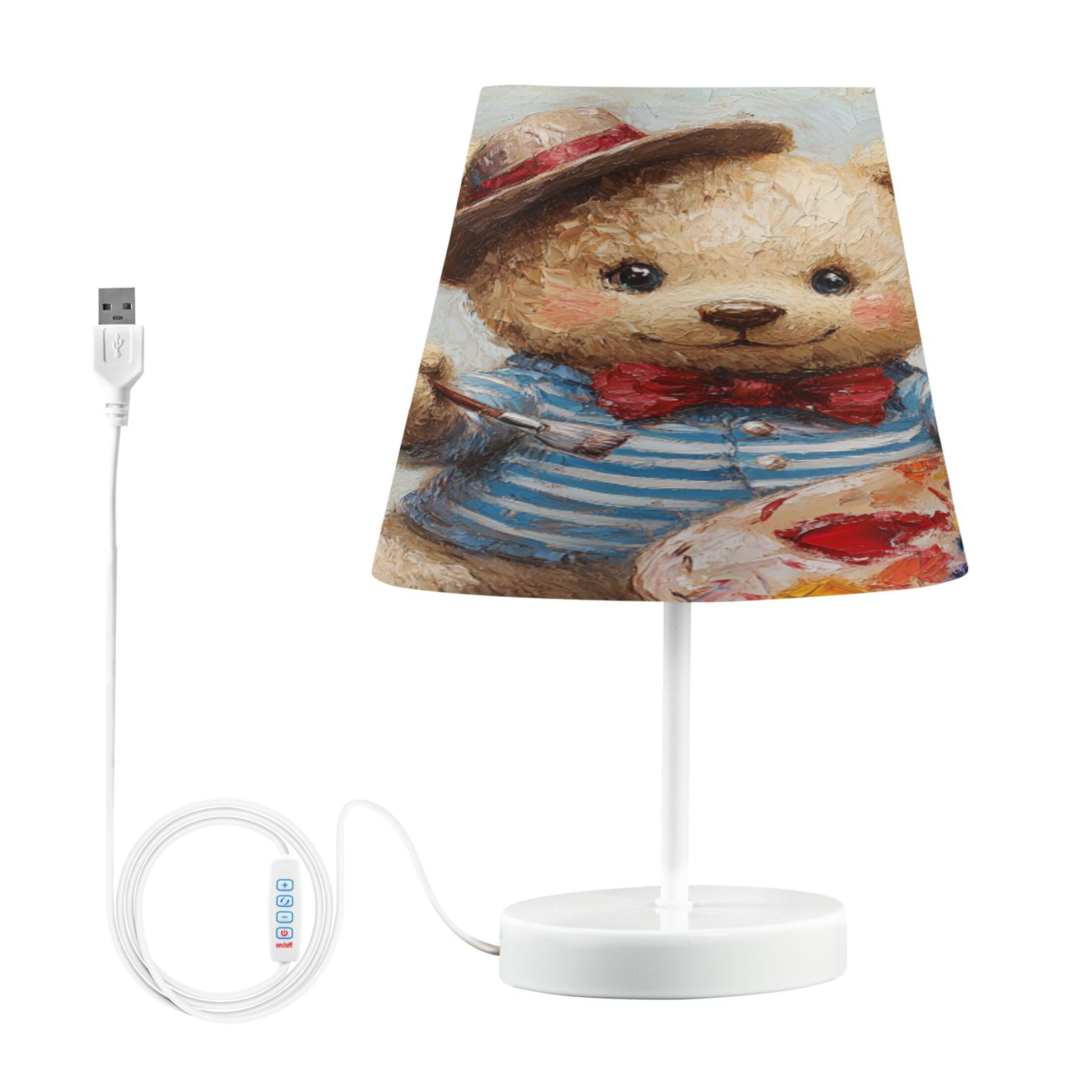 YAZAOO Table Lamp Creative Bear Artist Pattern Simple Pattern Night ...