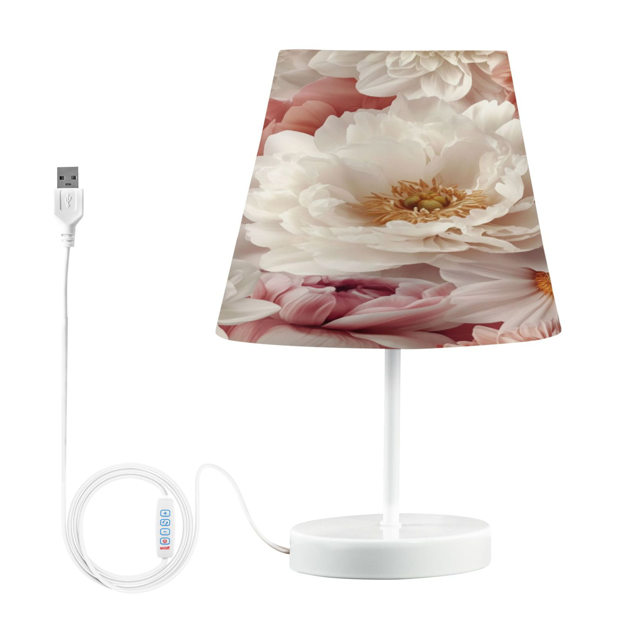 BZSMCE Table Lamp Creative Blossom Petal Panorama Pattern Simple ...