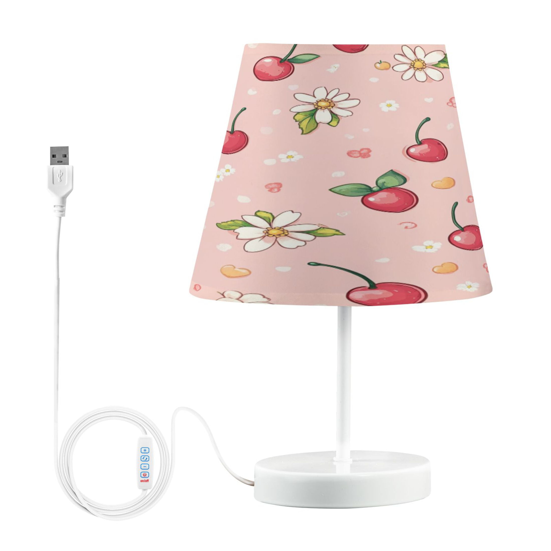 BZSMCE Table Lamp Creative Cherry Blossom Delight Pattern Simple ...