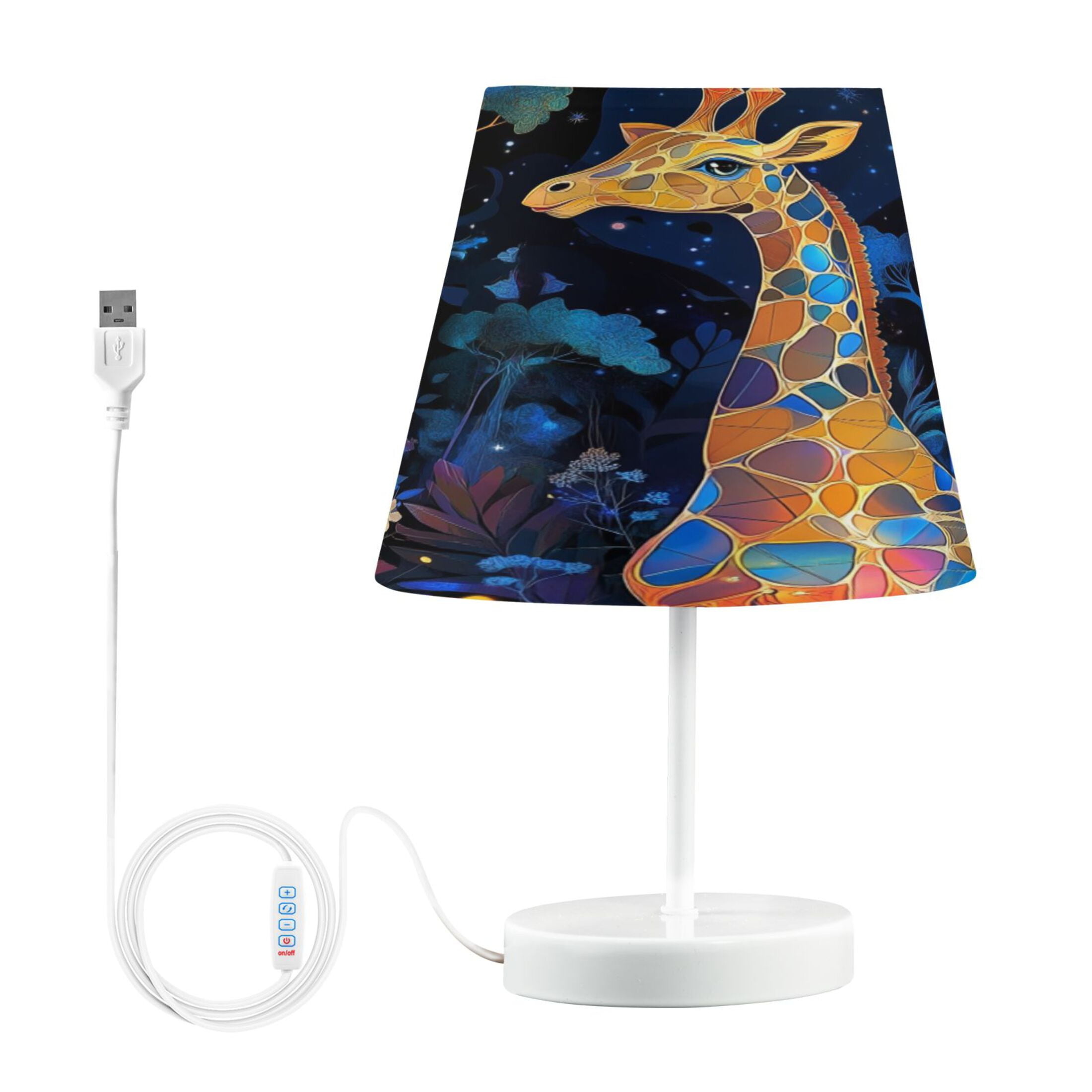 YAZAOO Table Lamp Creative Colorful Giraffe Pattern Simple Pattern ...