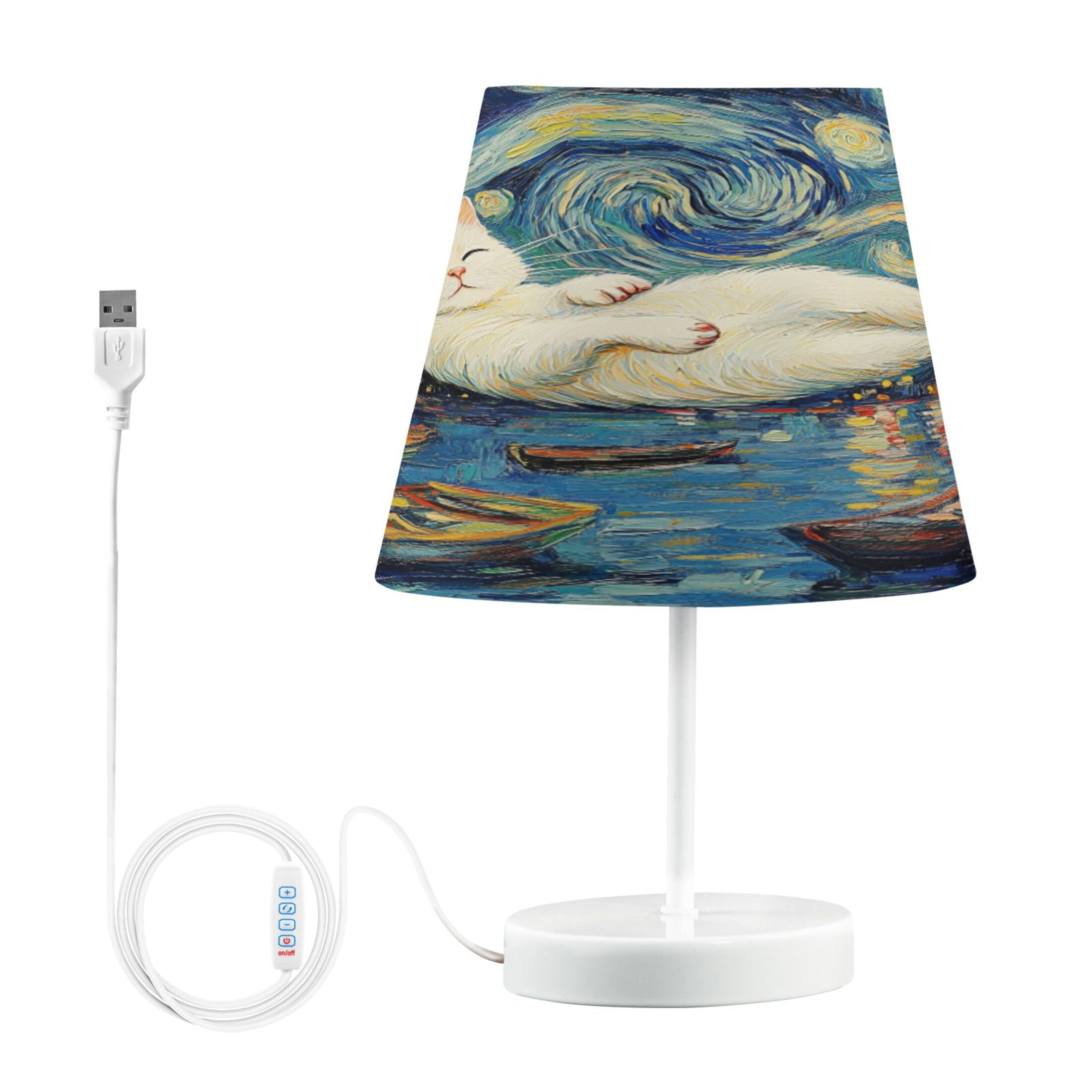 YAZAOO Table Lamp Creative Cosmic Bliss Pattern Simple Pattern Night ...