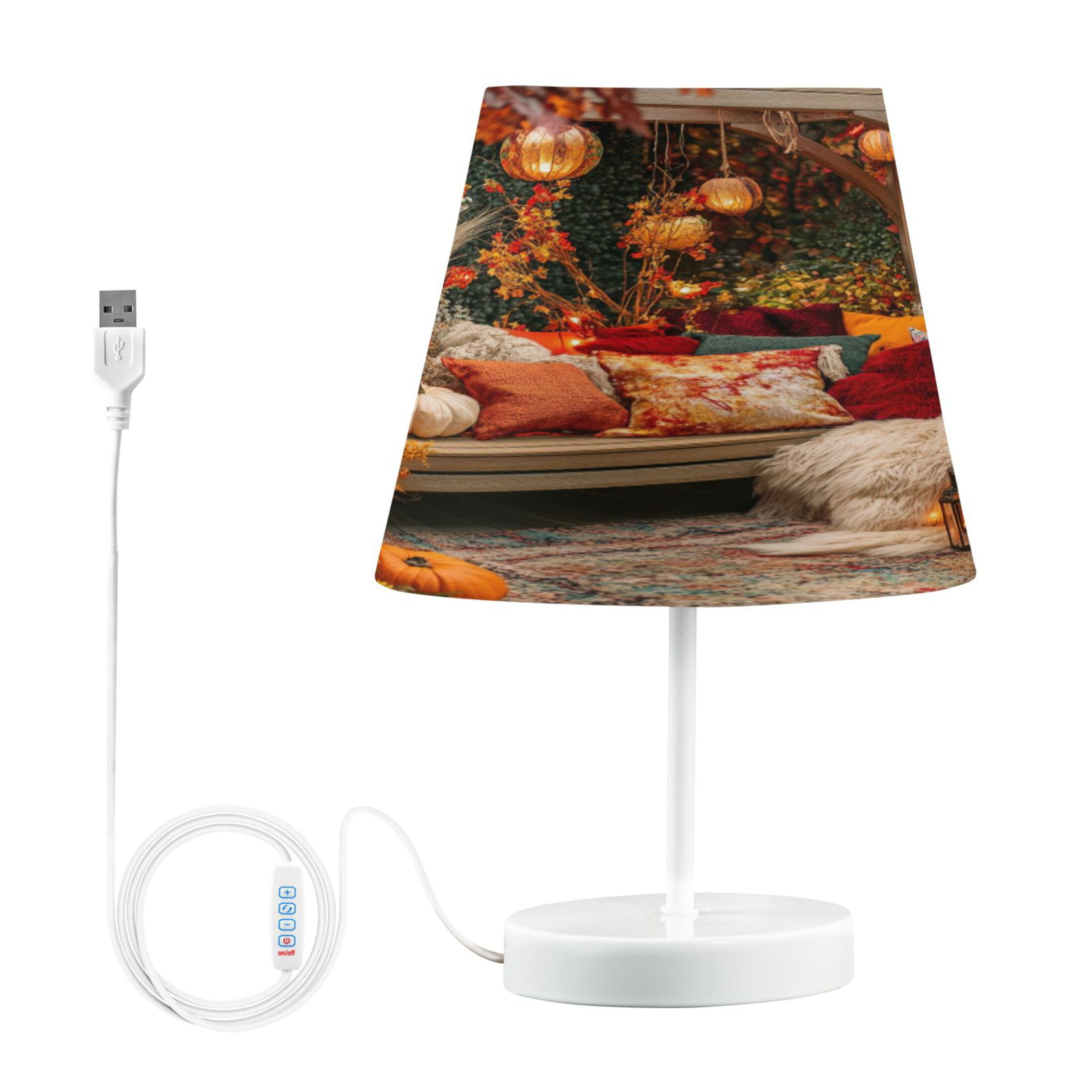 BZSMCE Table Lamp Creative Cozy Autumn Garden Simple Pattern Night ...