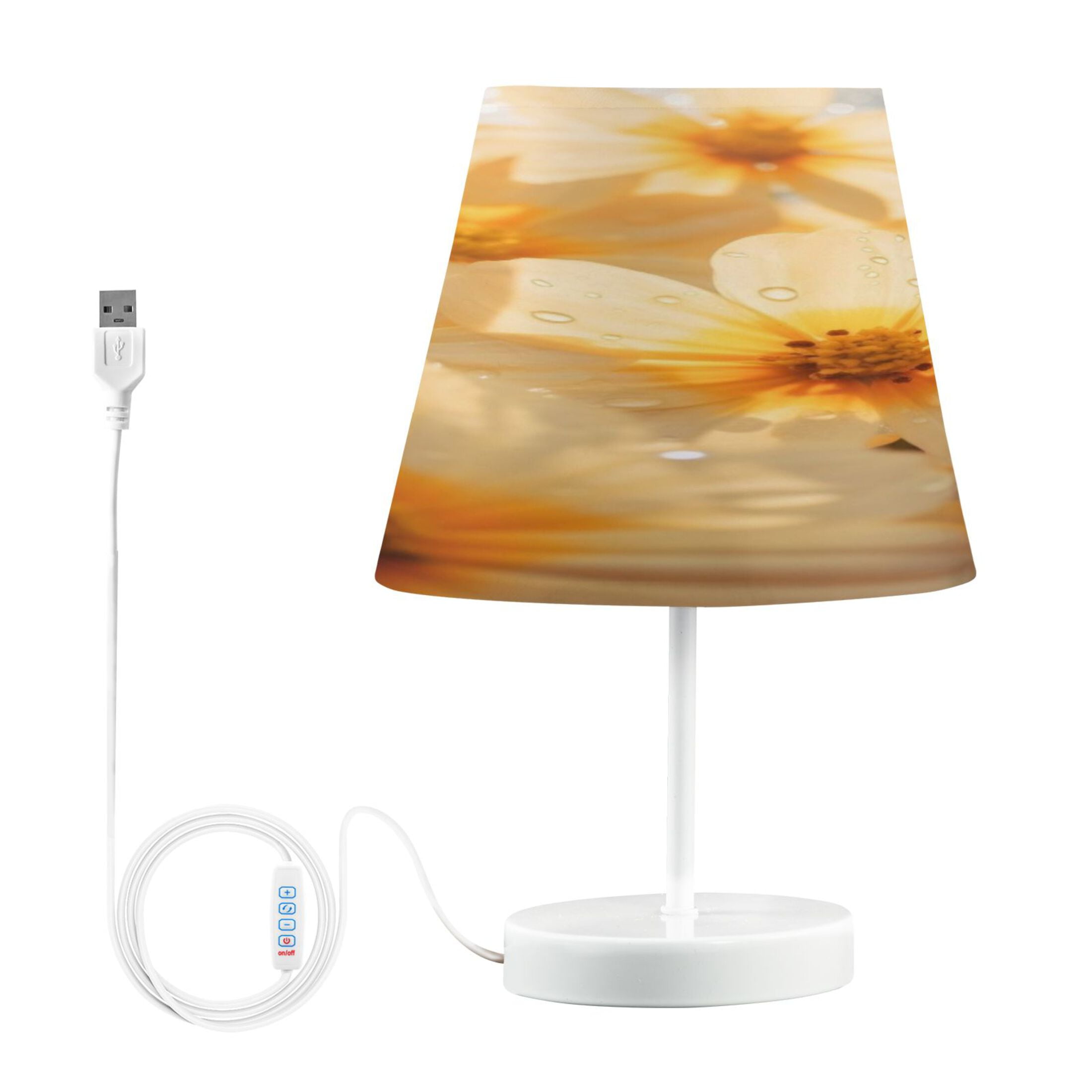 BZSMCE Table Lamp Creative Delicate Bloom with Dew Pattern Simple ...