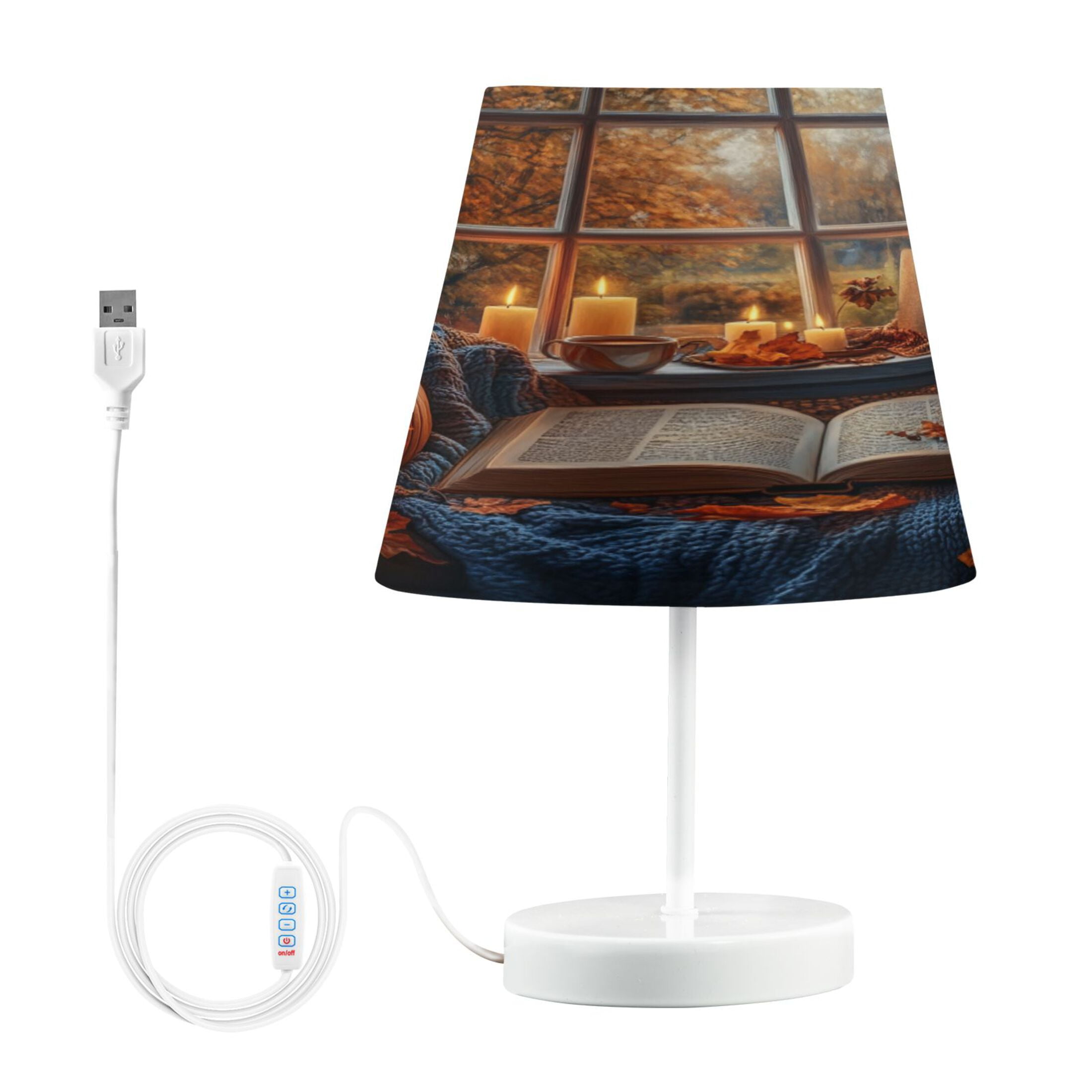 BZSMCE Table Lamp Creative Ffyy3_a_cozy_autumn_scene_with_an_open_book ...
