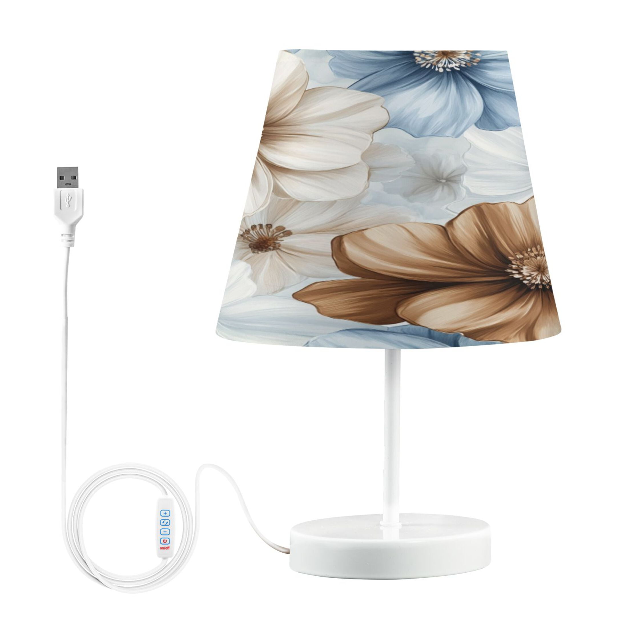 BZSMCE Table Lamp Creative Floral Serenade Pattern Simple Pattern Night ...