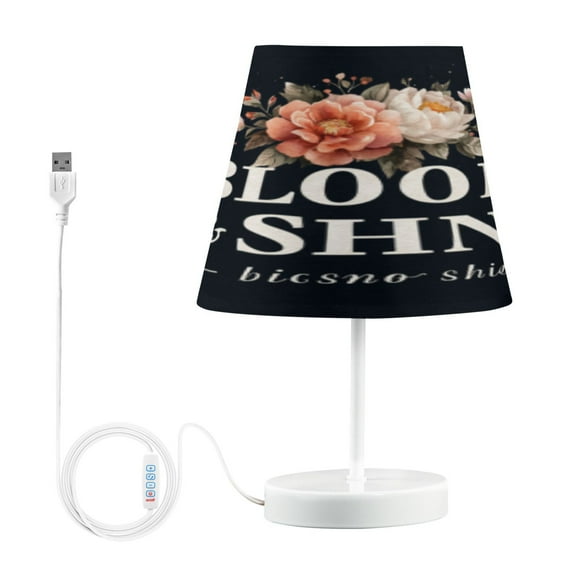 BZSMCE Table Lamp Creative Glow & Blossom Pattern Simple Pattern Night ...
