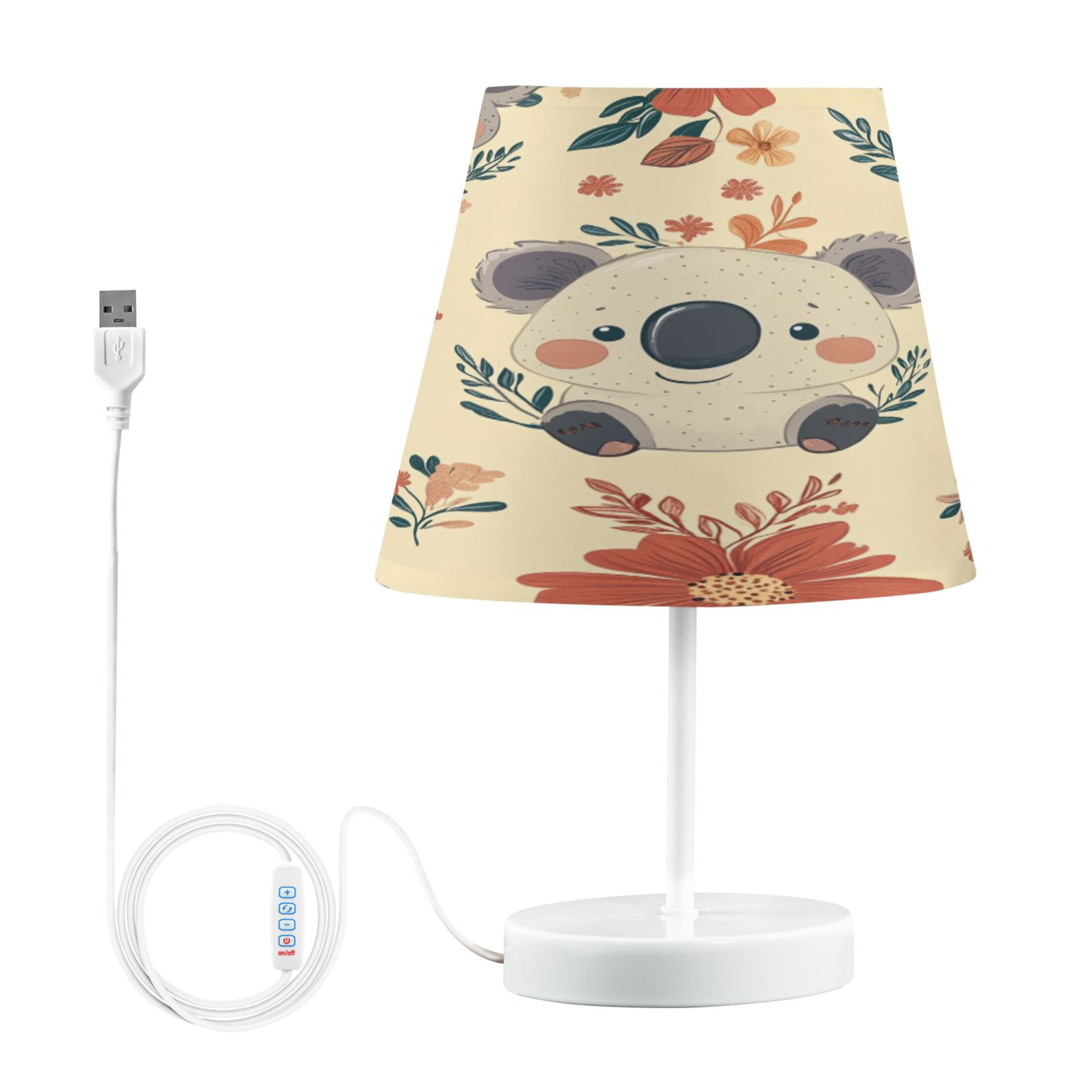YAZAOO Table Lamp Creative Koala Cuddles Pattern Simple Pattern Night ...