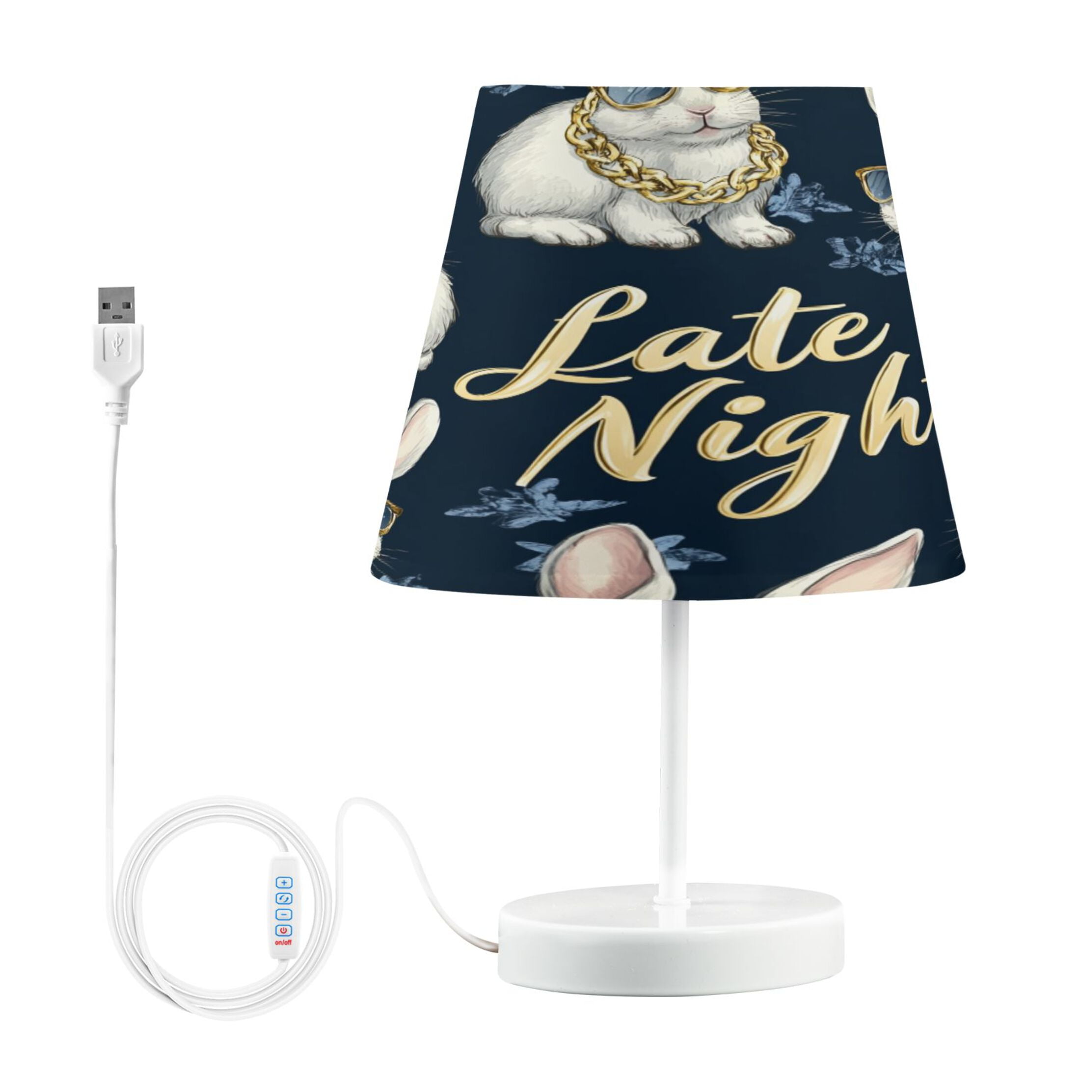 BZSMCE Table Lamp Creative Late Night Vibes Pattern Simple Pattern ...