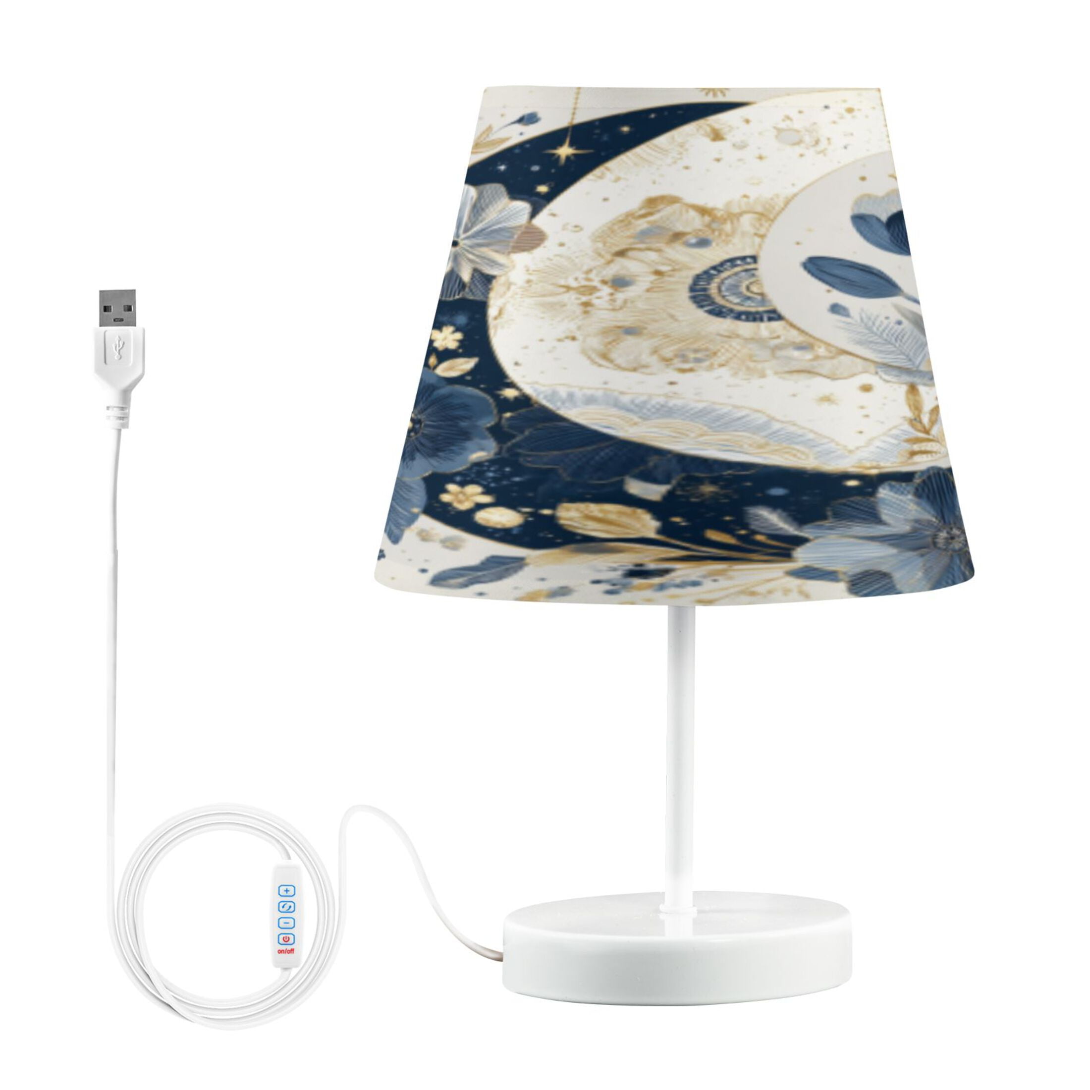 BZSMCE Table Lamp Creative Lunar Bloom Altar Pattern Simple Pattern ...