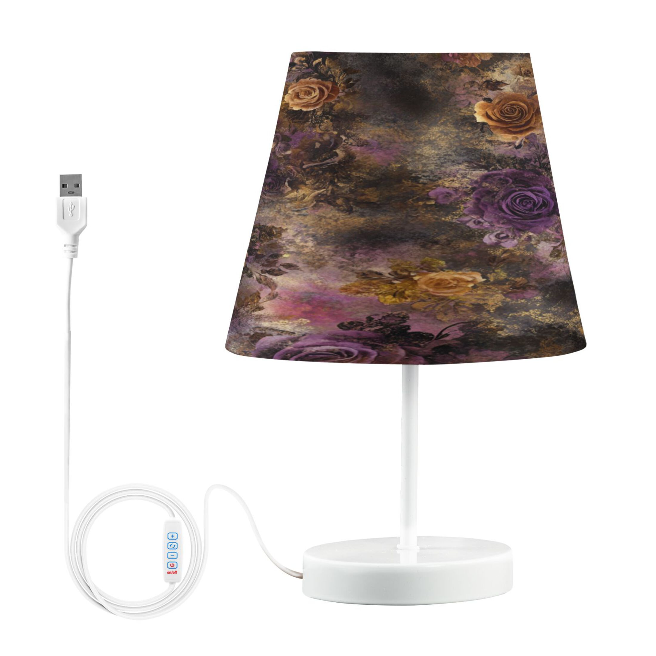 YAZAOO Table Lamp Creative Mystic Blooms Pattern Simple Pattern Night ...