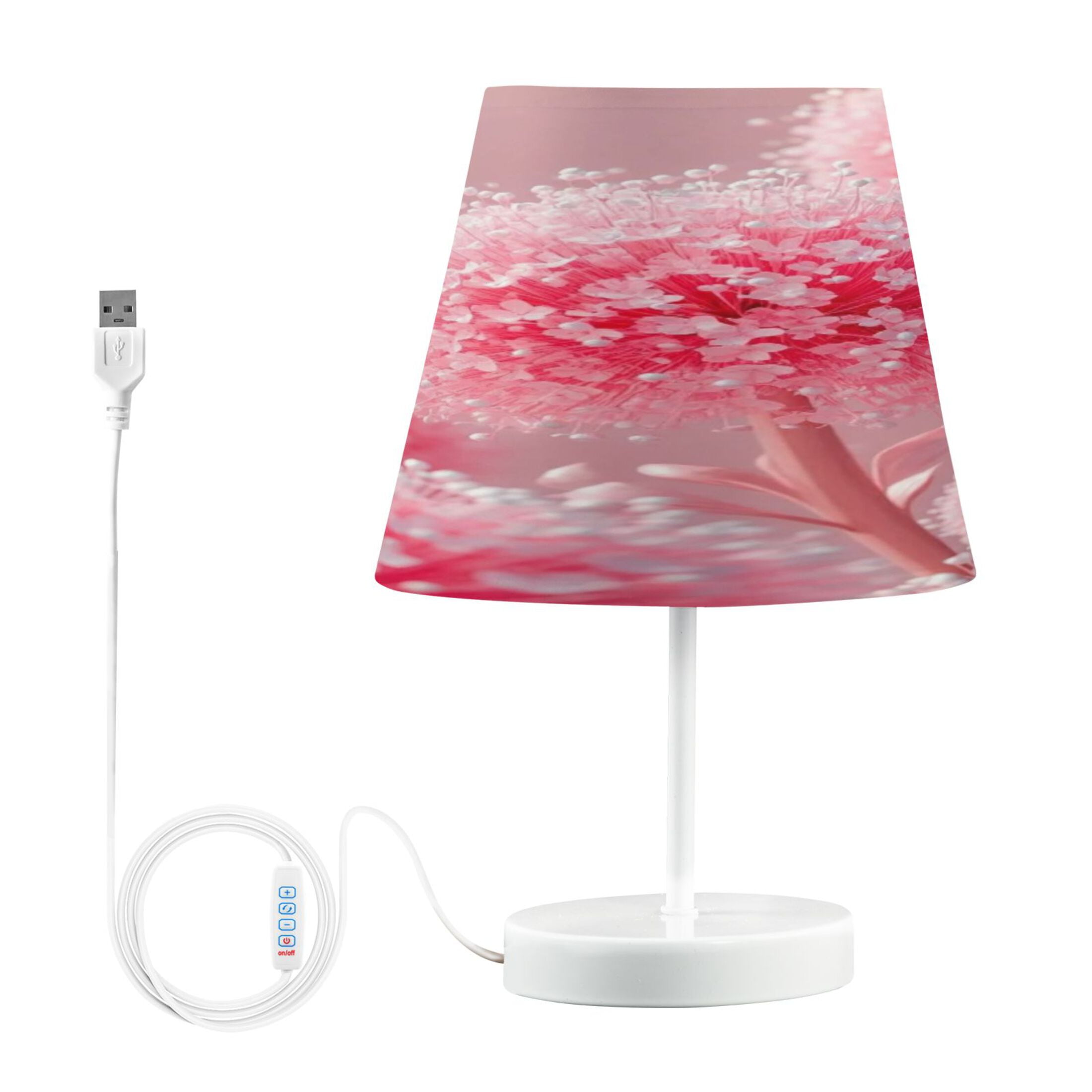 BZSMCE Table Lamp Creative Pink Bloom Pattern Simple Pattern Night ...